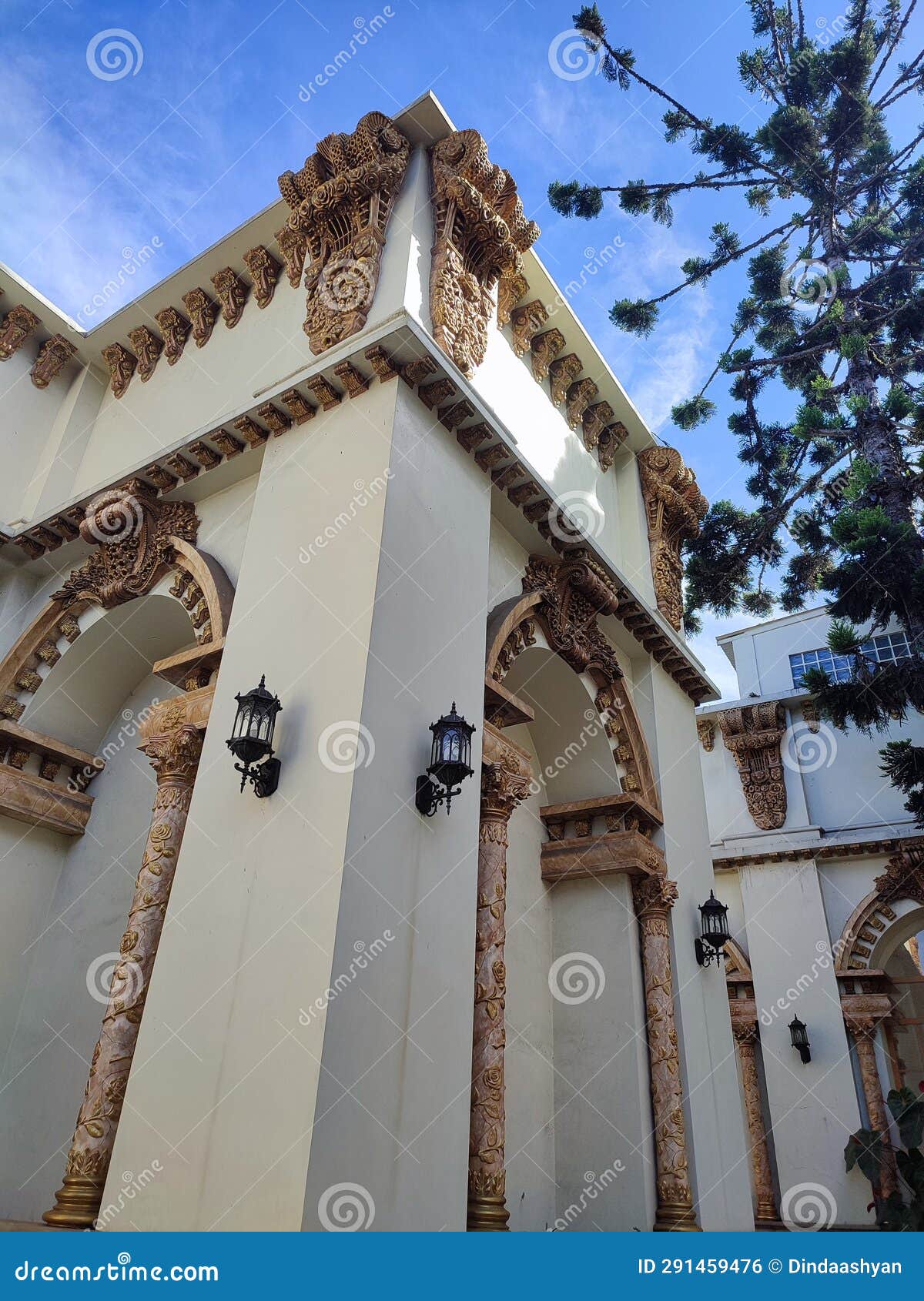 Roman Style Building in Bandung Hotel. Stock Photo - Image of hotel ...