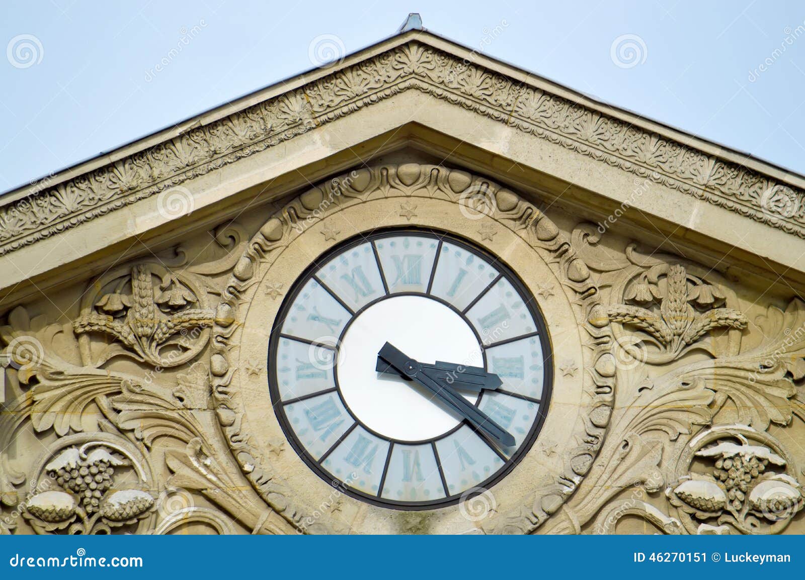 Roman style clock stock image. Image of number, dial - 46270151