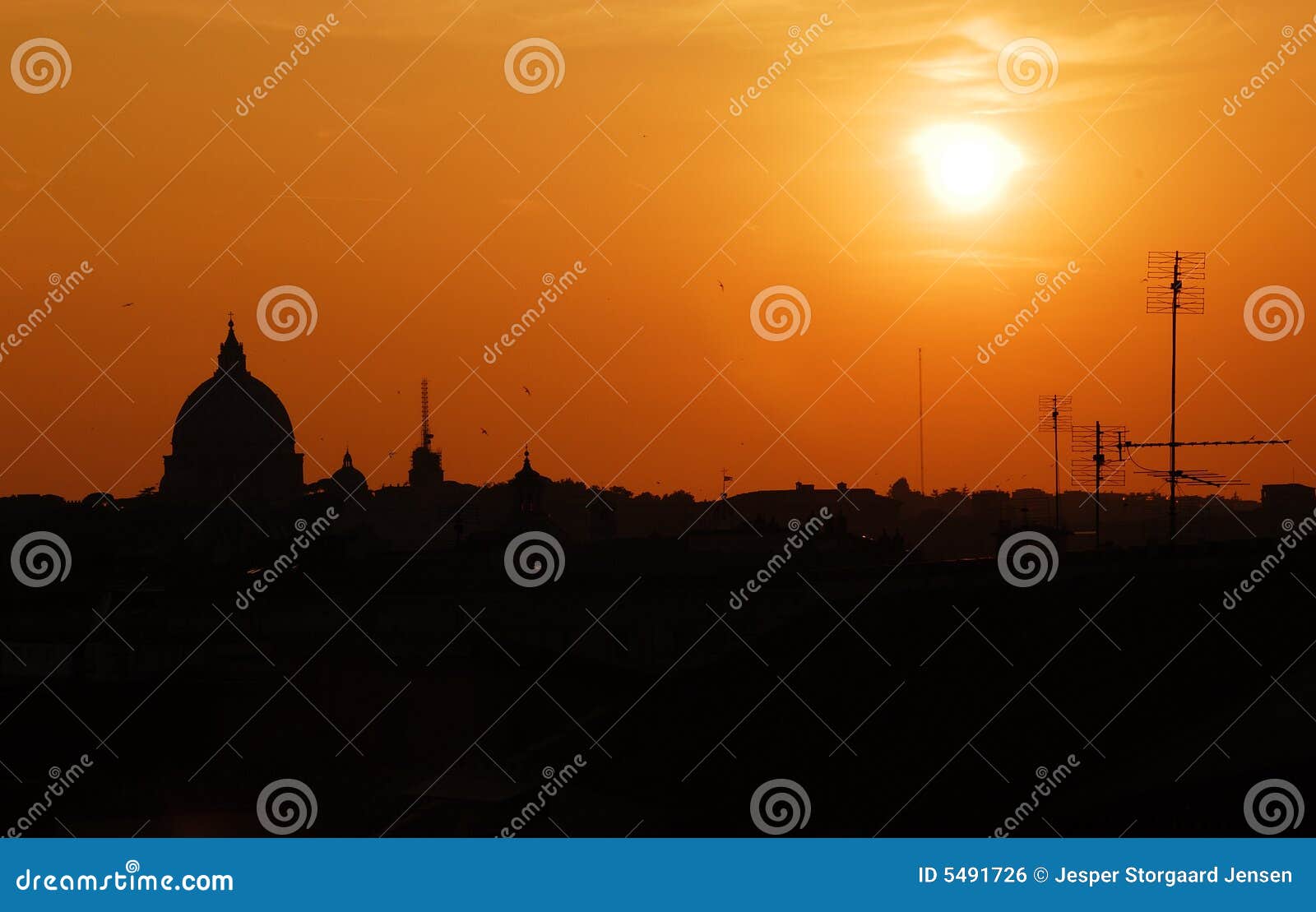 Roman sunset stock photo. Image of religion, church, town - 5491726