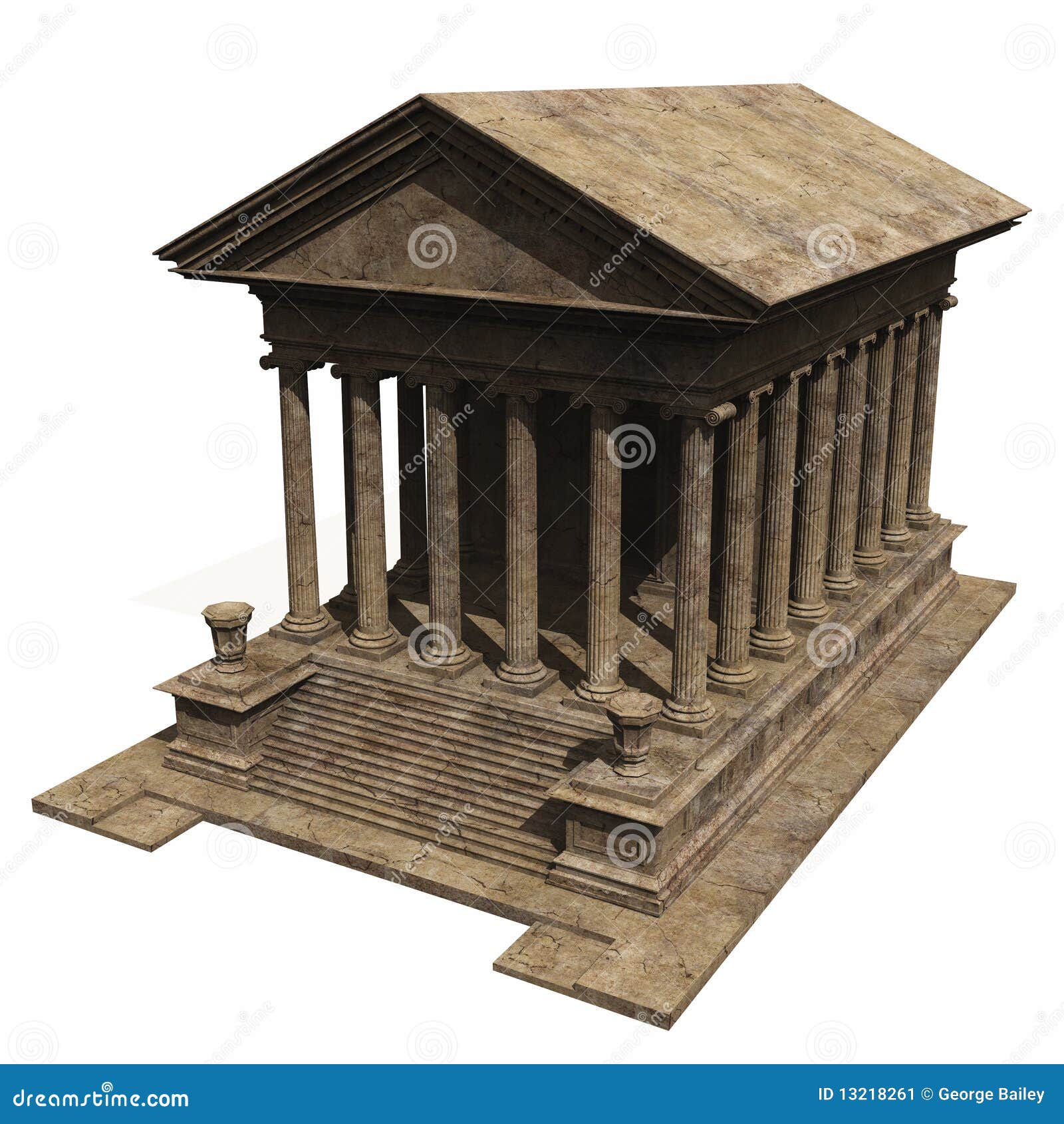 Roman Temple stock illustration. Illustration of isolated - 13218261