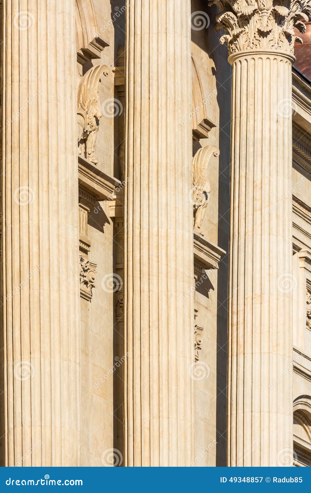 Roman Temple Columns stock image. Image of aged, classic - 49348857
