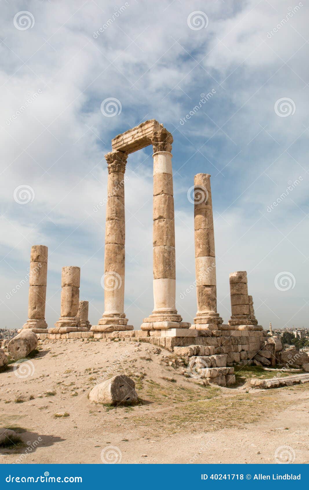 Roman Temple Columns stock photo. Image of jordan, citadel - 40241718