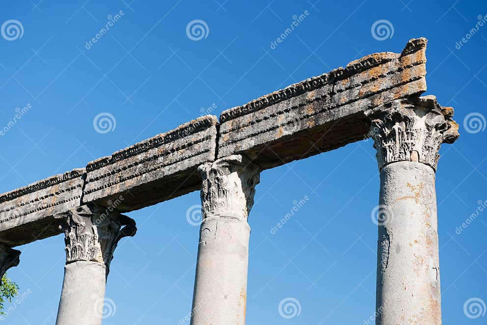 Roman temple in Riez stock image. Image of building, detail - 16675493