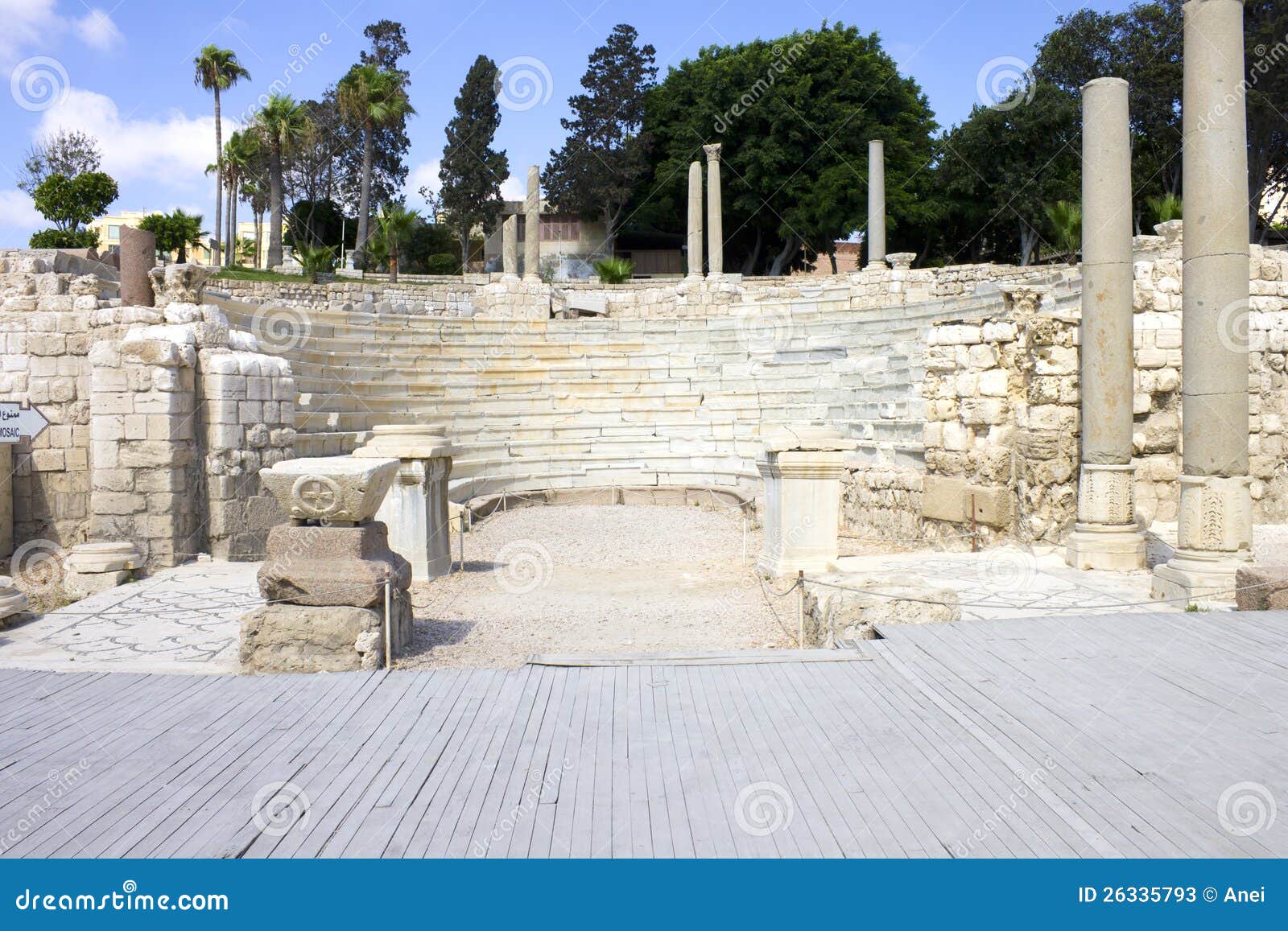 The Roman Theater in Alexandria Stock Image - Image of buildings, steps ...