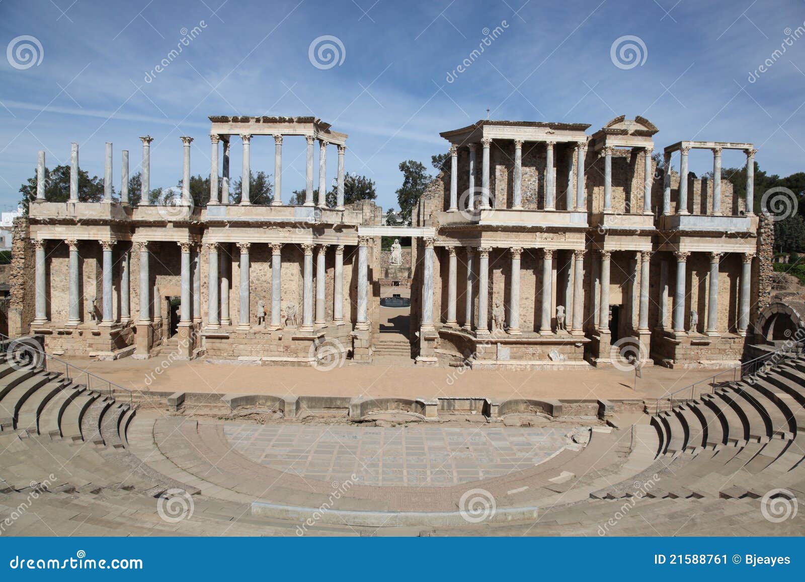 Roman Theater - Merida Spanje Stock Afbeelding - Image of stadium ...