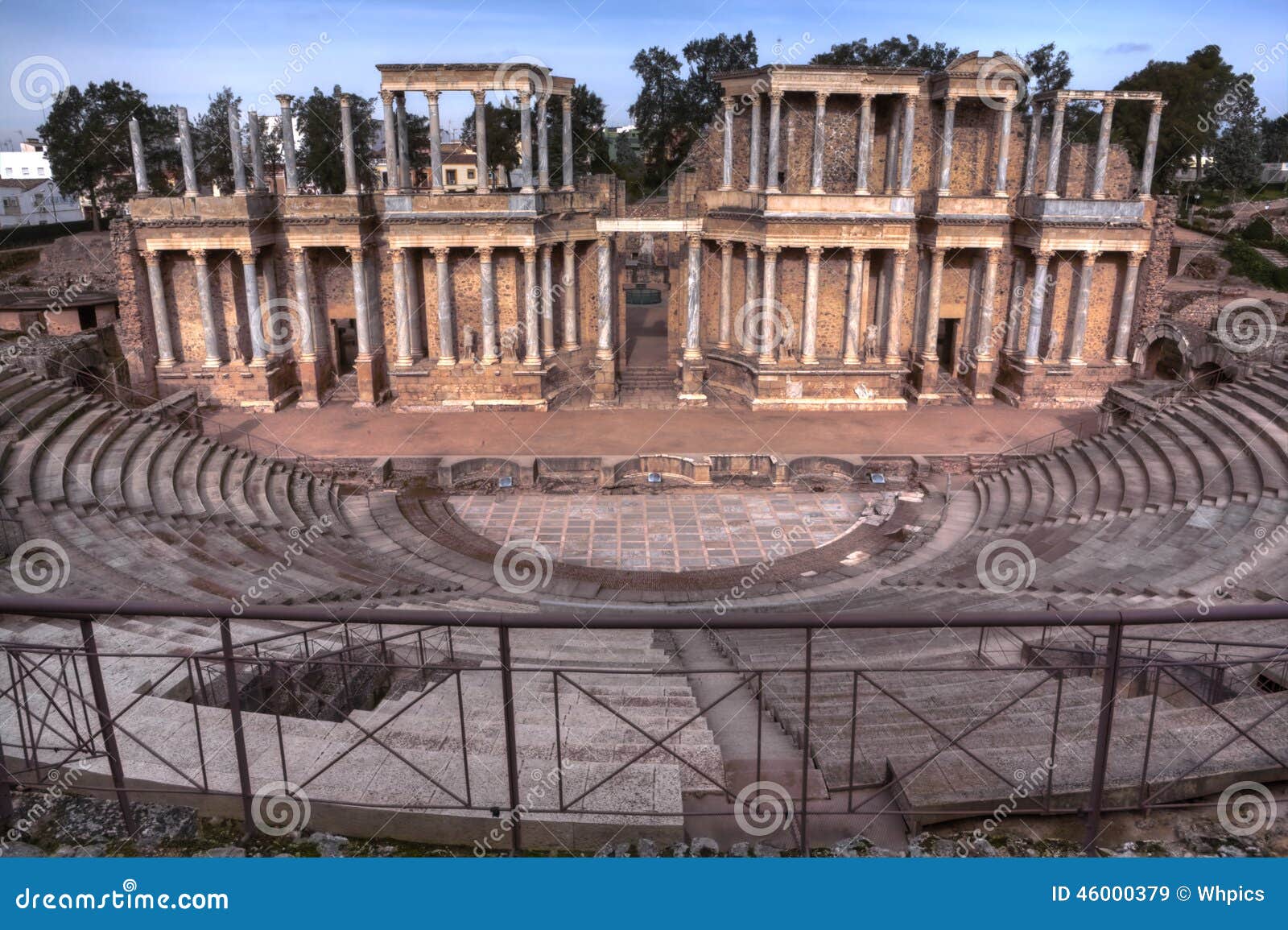 Roman Theater, Merida, Spanje Stock Afbeelding - Image of hemel, blijft ...