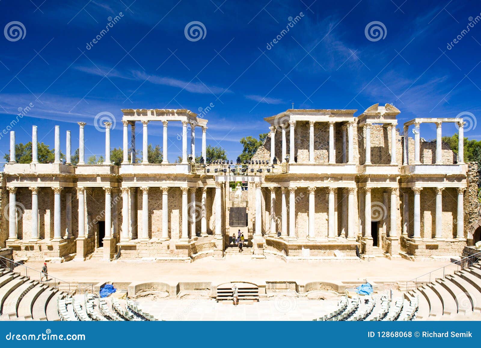 Roman Theatre, Merida stock photo. Image of ruins, merida - 12868068