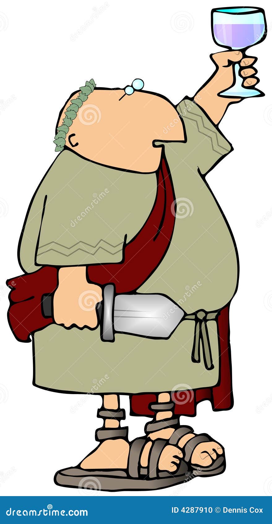 Toga Man With A Sword Stock Illustration | CartoonDealer.com #4165462