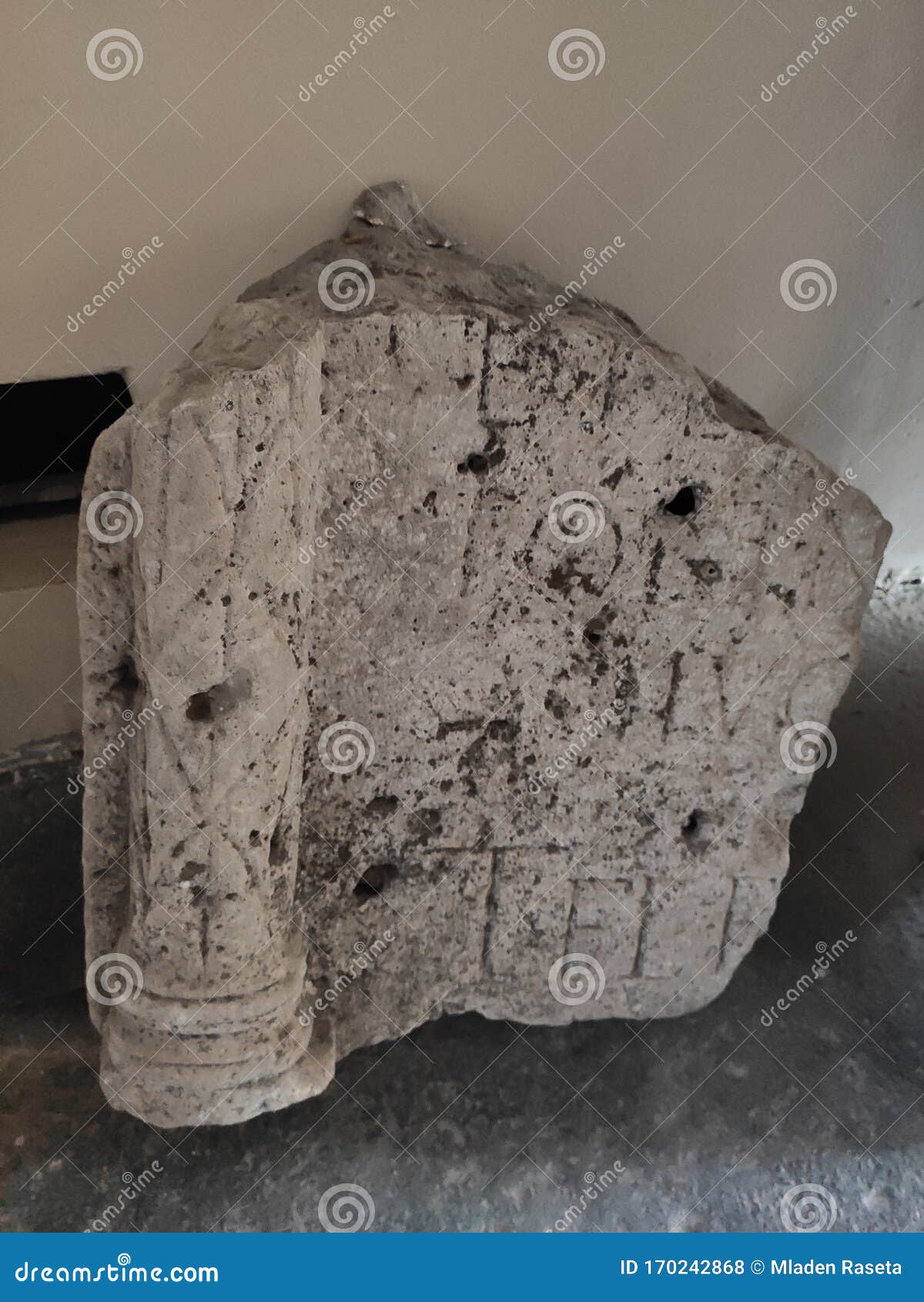 Roman Tombstone Broken with Latin Text Stock Photo - Image of latin ...