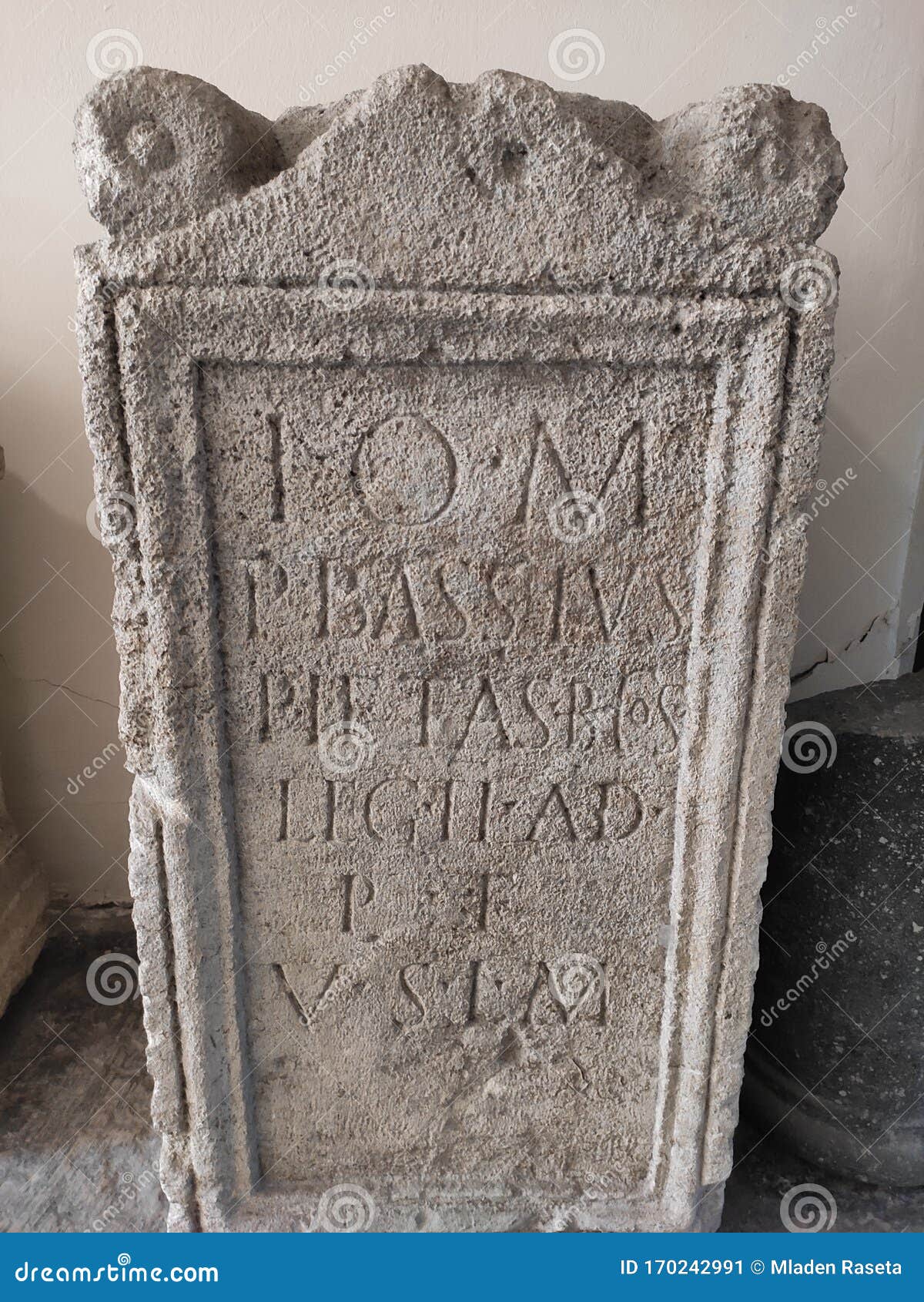 Roman Tombstone with Latin Text Closeup Stock Image - Image of latin ...
