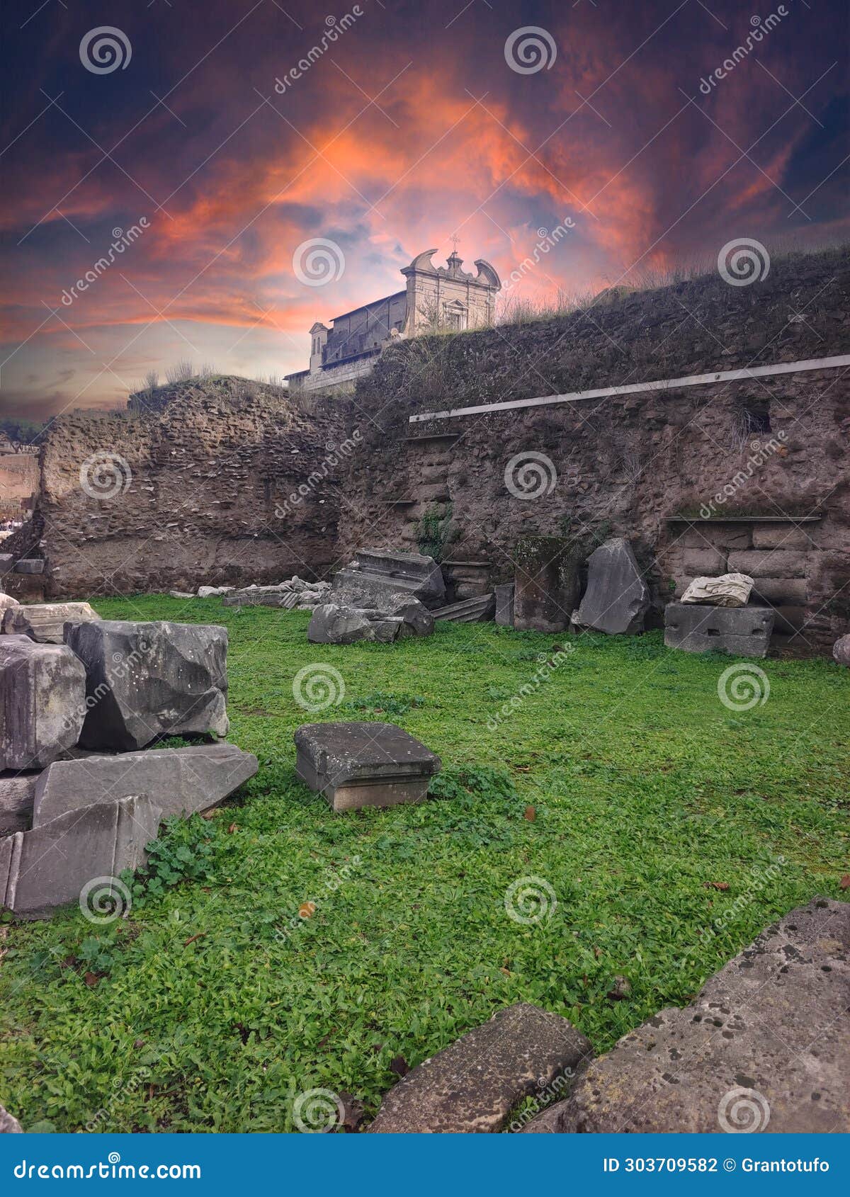 Roman Via apia stock photo. Image of rome, mediterranean - 303709582
