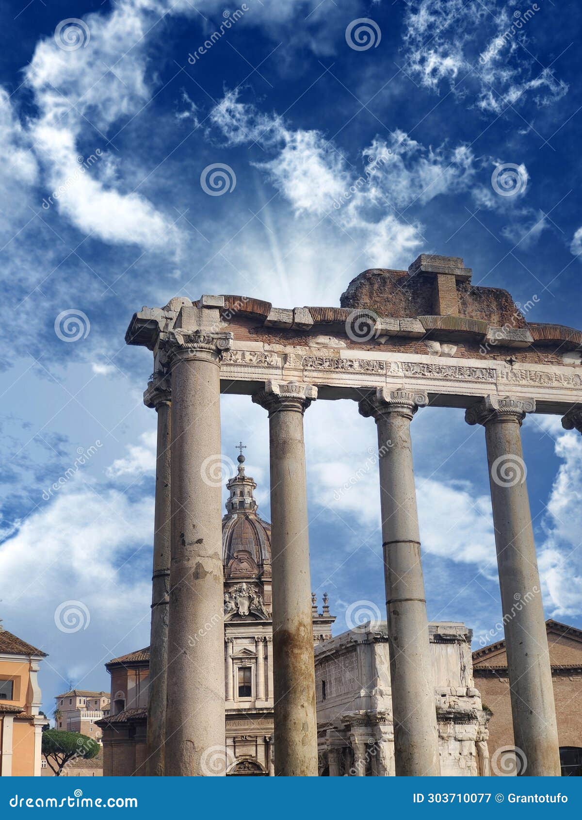 Roman Via apia stock image. Image of italia, appia, countryside - 303710077