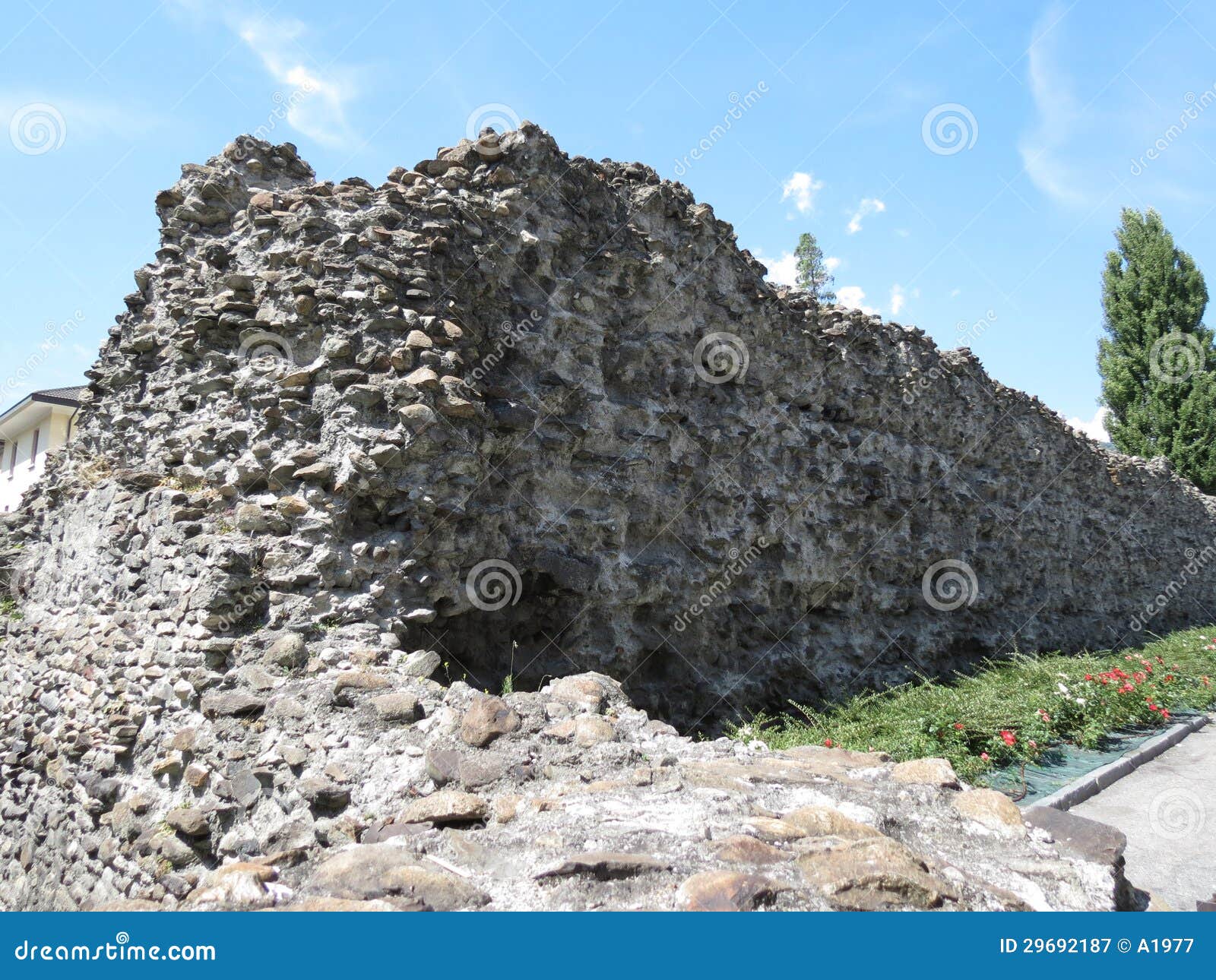 Roman walls stock image. Image of construction, stone - 29692187