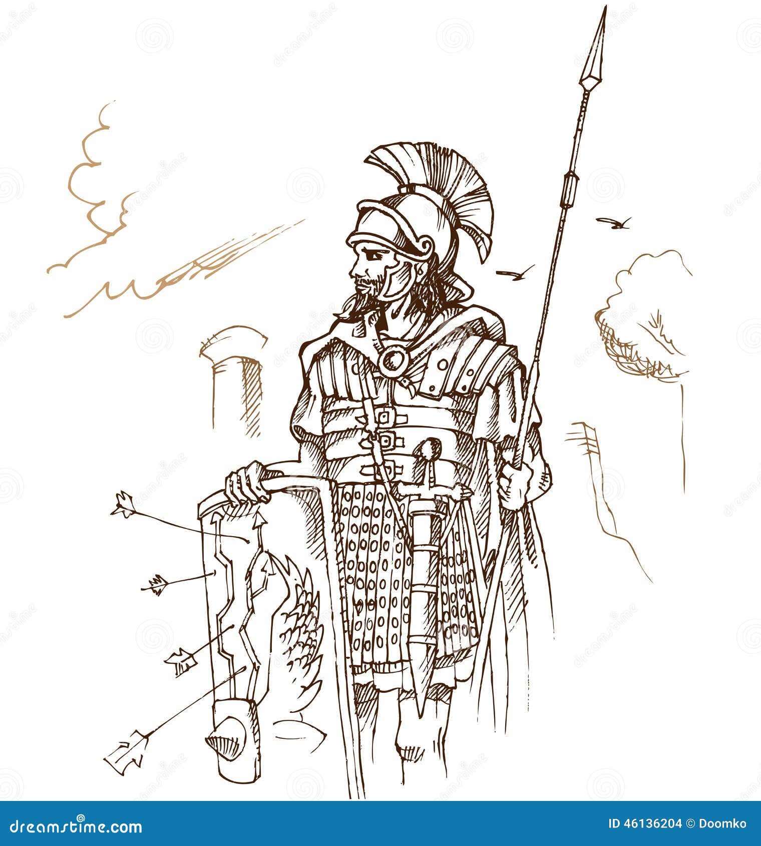 Roman Warrior. Legat. Warlord In Helmet Royalty-Free Stock Photography ...