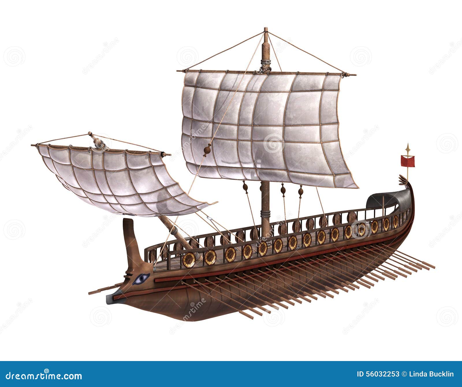 Roman Warship stock illustration. Illustration of ship - 56032253