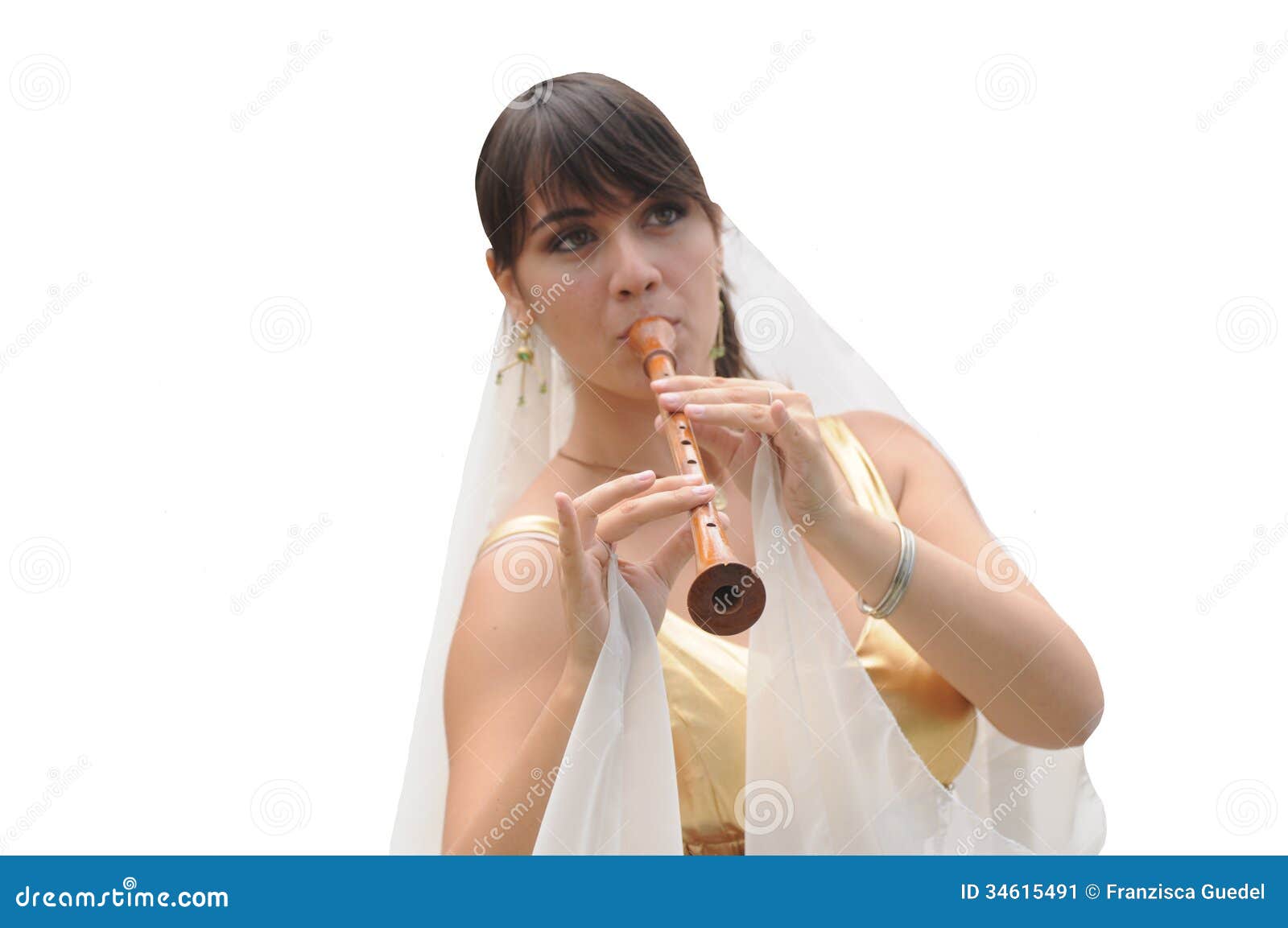 Roman Woman Playing Flute foto editorial. Imagen de hembra - 34615491