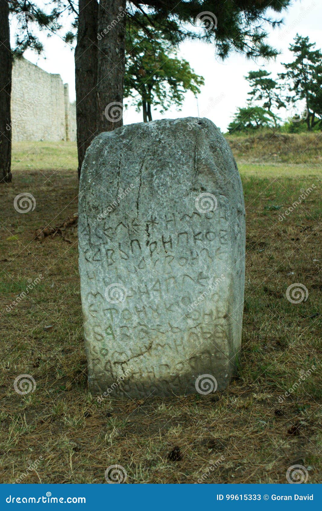 Roman Writing on a Stone Pillar Stock Image - Image of object, culture ...