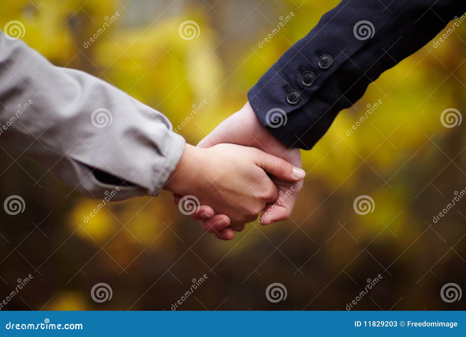 Romance - Couple Holding Hands in Fall Stock Image - Image of together ...