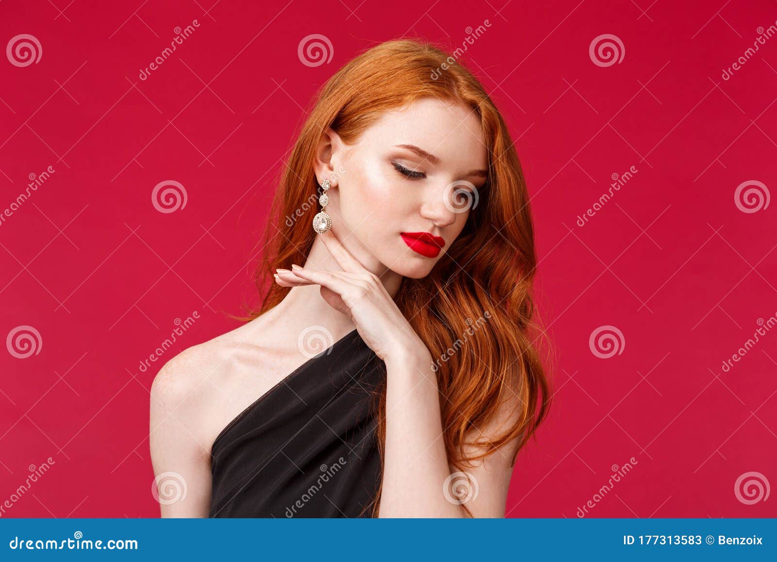 Romance Elegance Beauty And Women Concept Close Up Portrait Of
