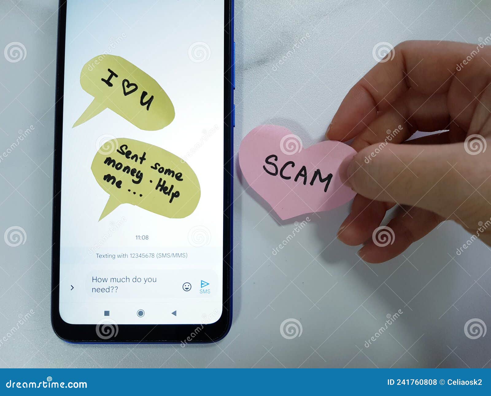 Romance Love Scam. Scam Awareness Stock Photo - Image of romance ...