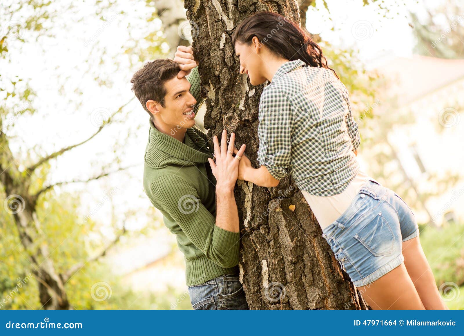 Romance in the Park stock photo. Image of smiling, dating - 47971664