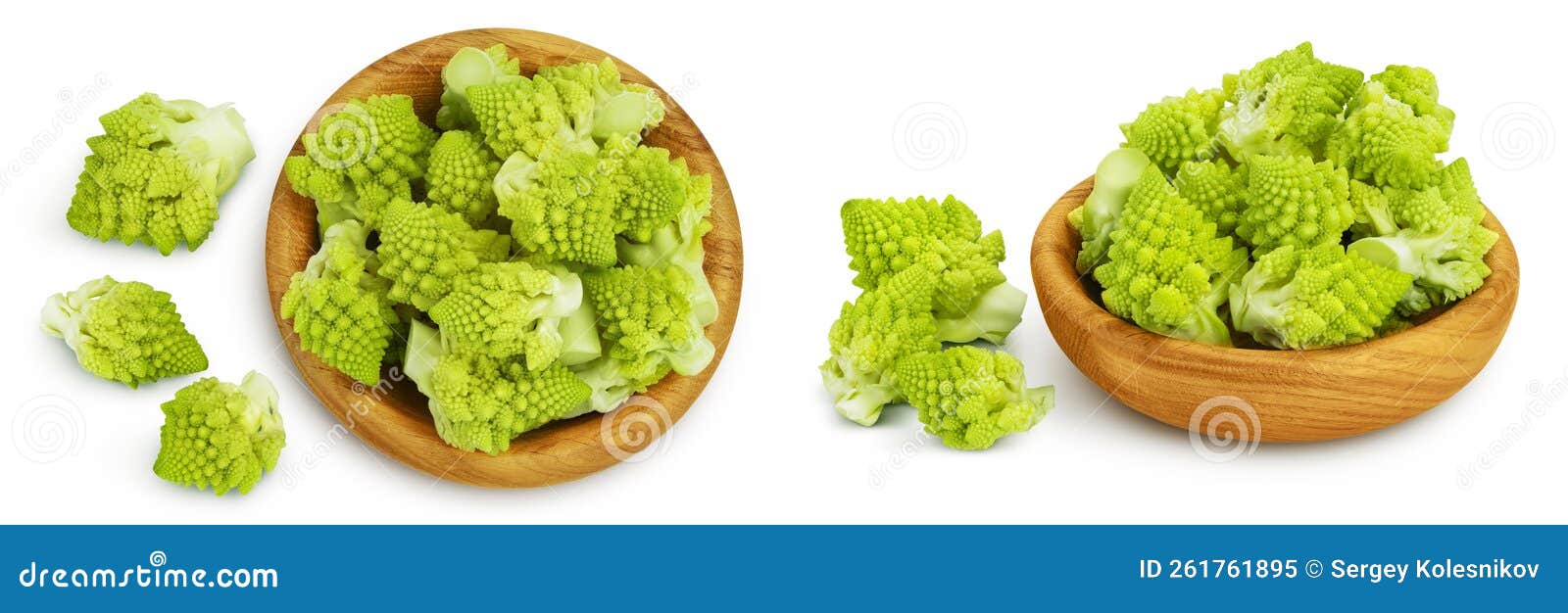 Romanesco Broccoli Cabbage or Roman Cauliflower Isolated on White ...