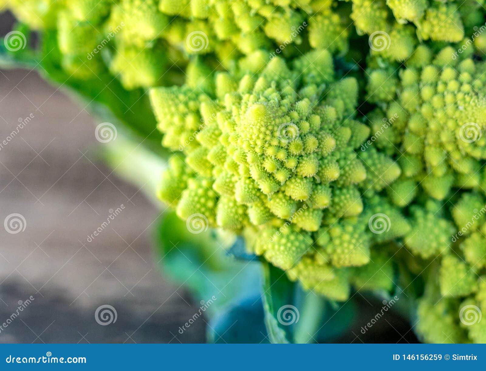 Romanesco Broccoli or Roman Cauliflower, Close Up Stock Image - Image ...