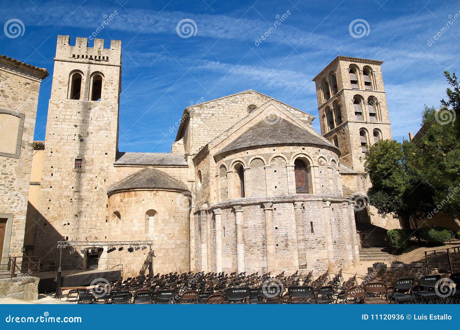 Romanesque apse stock photo. Image of belfry, monastic - 11120936