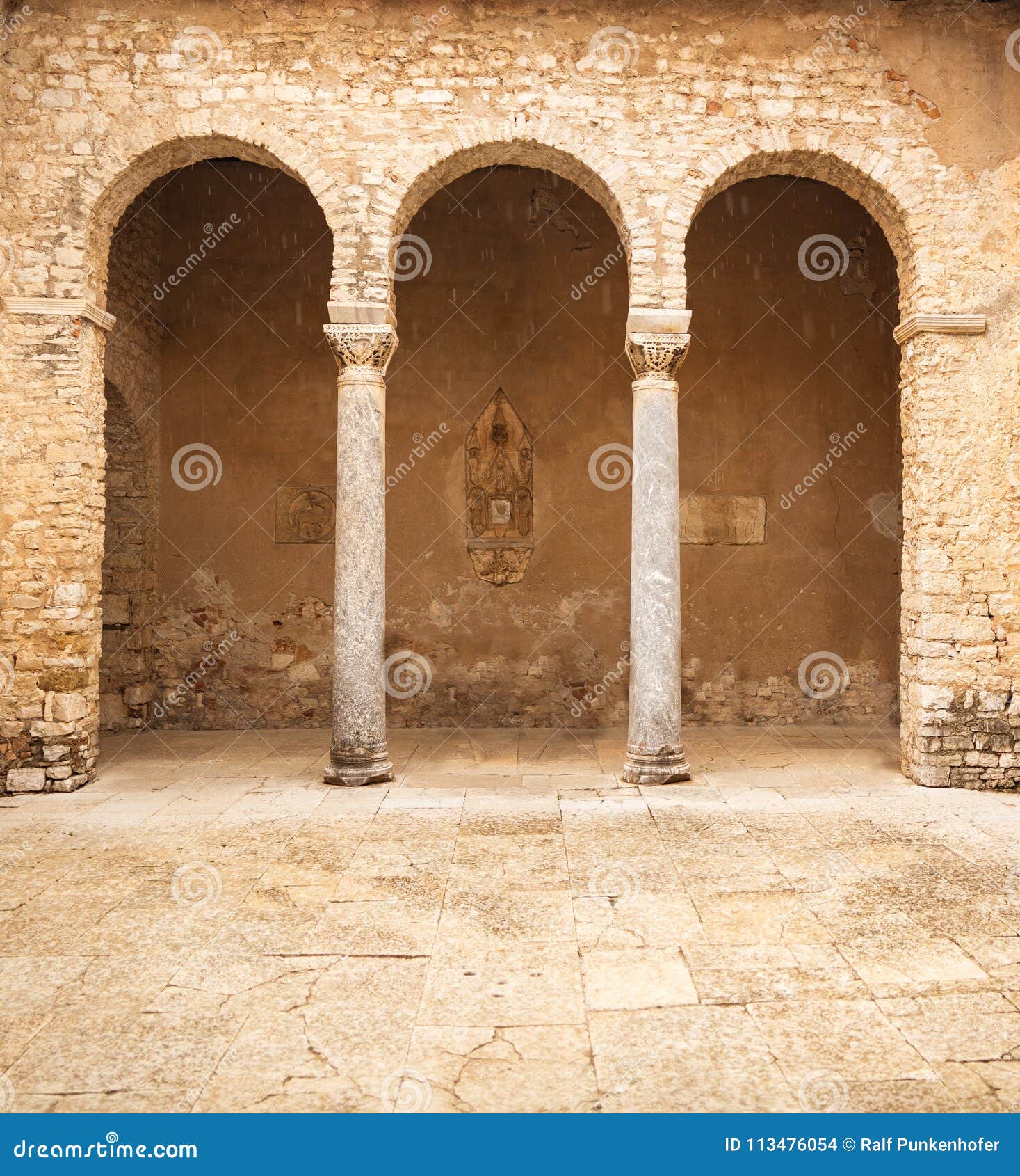 Romanesque Arc in Basilica Euphrasia in Porec Stock Photo - Image of arch, euphrasia: 113476054