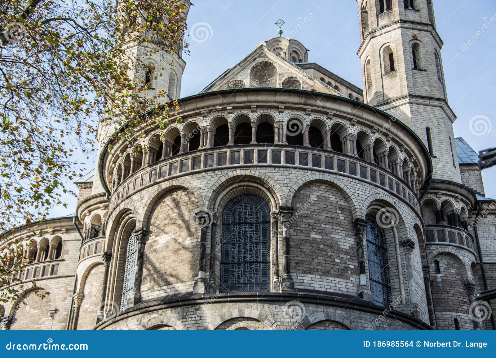Romanesque Basilica in Cologne Stock Photo - Image of rhineland ...