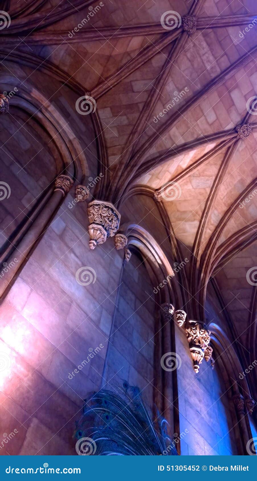 Romanesque Castle at Night Vertical Stock Photo - Image of antique ...