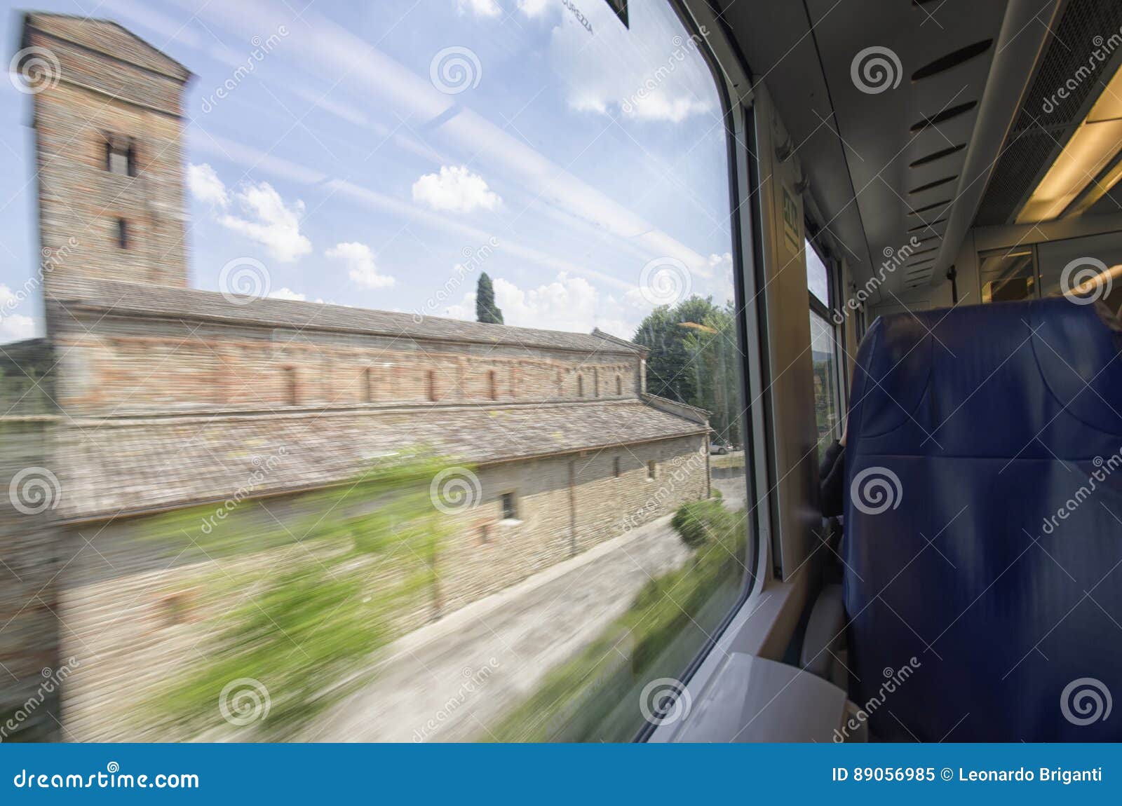 Romanesque Church View from the Train Stock Image - Image of railroad ...