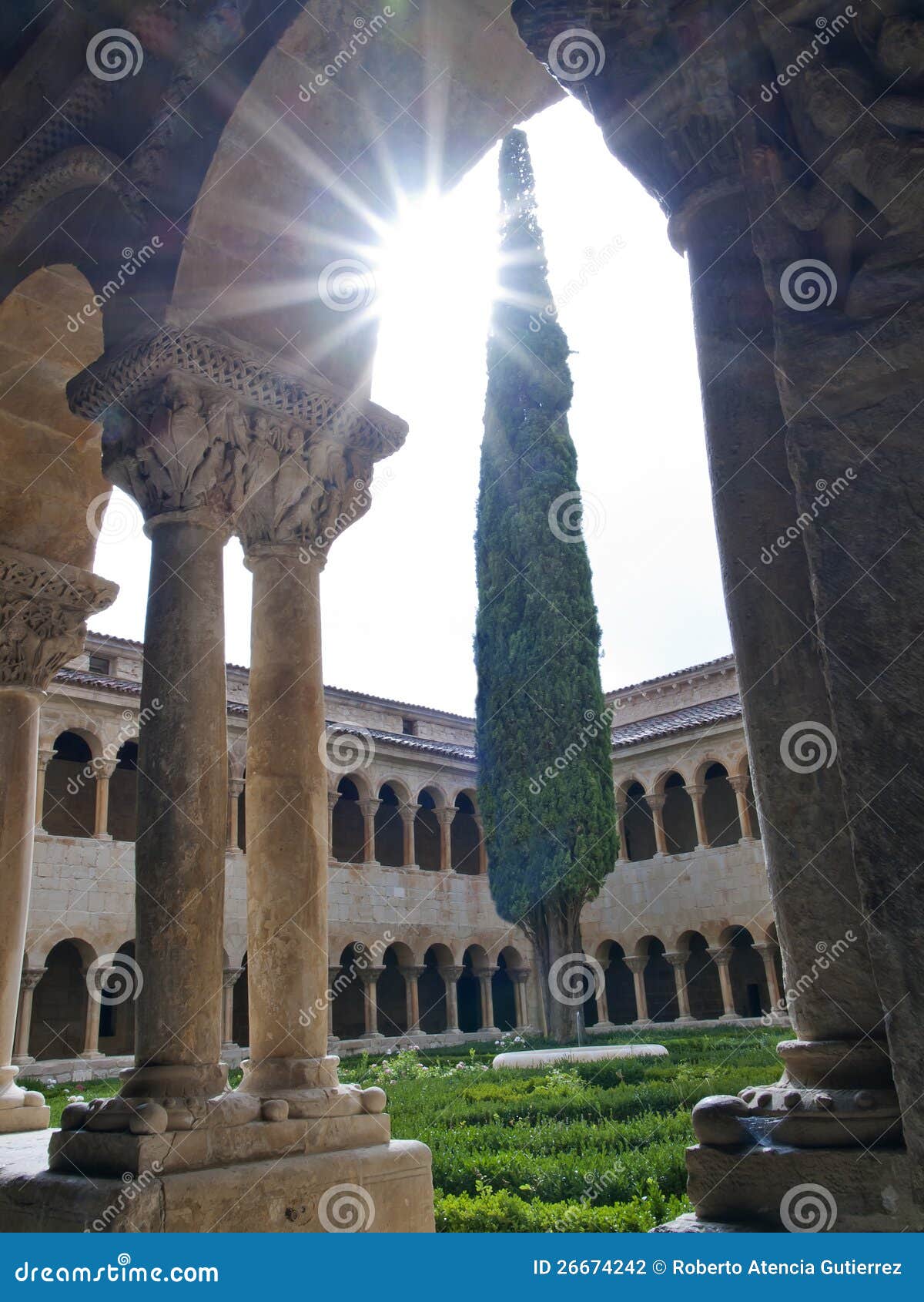 Romanesque cloister stock photo. Image of culture, abbey - 26674242