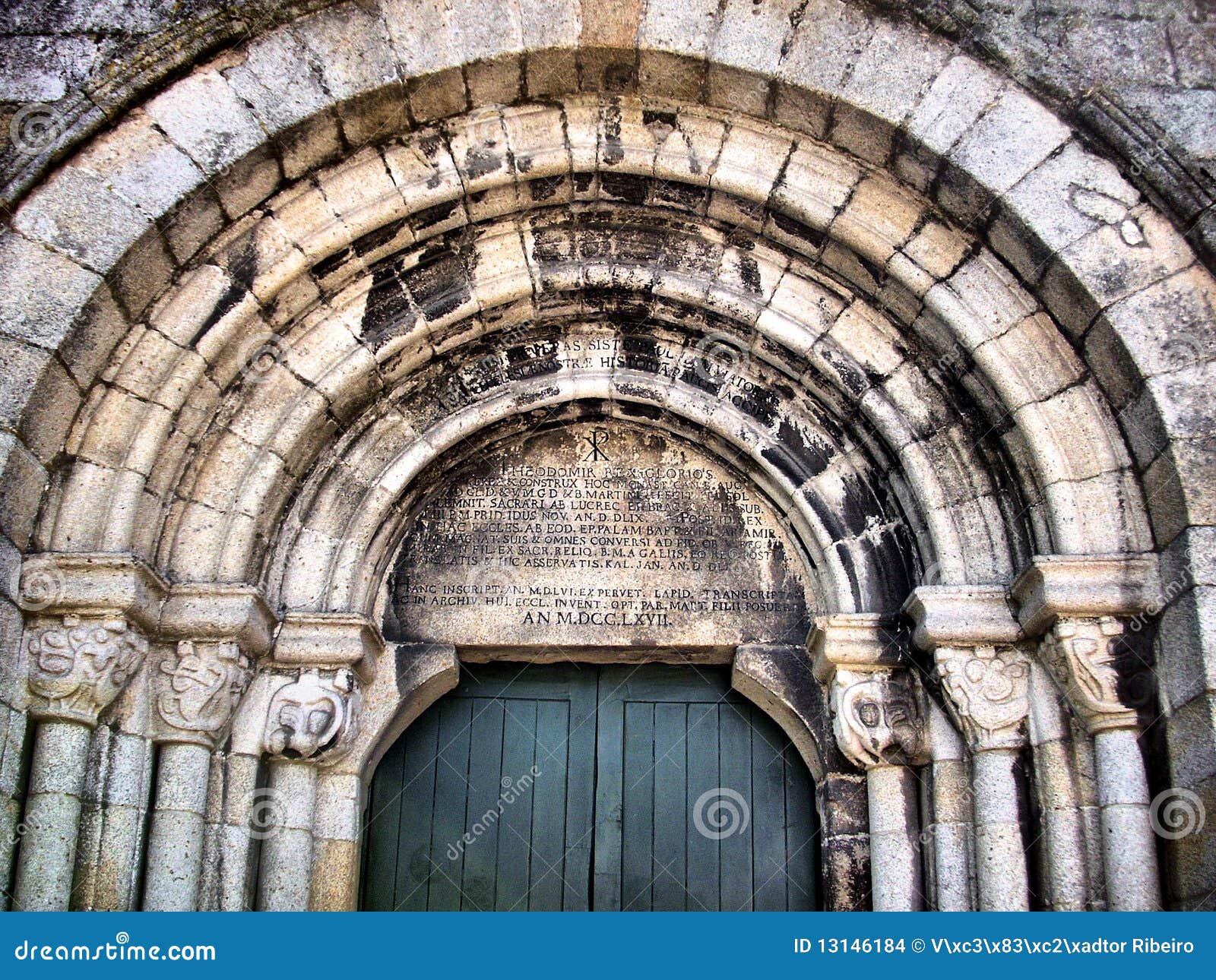 Romanesque door stock photo. Image of history, portugal - 13146184