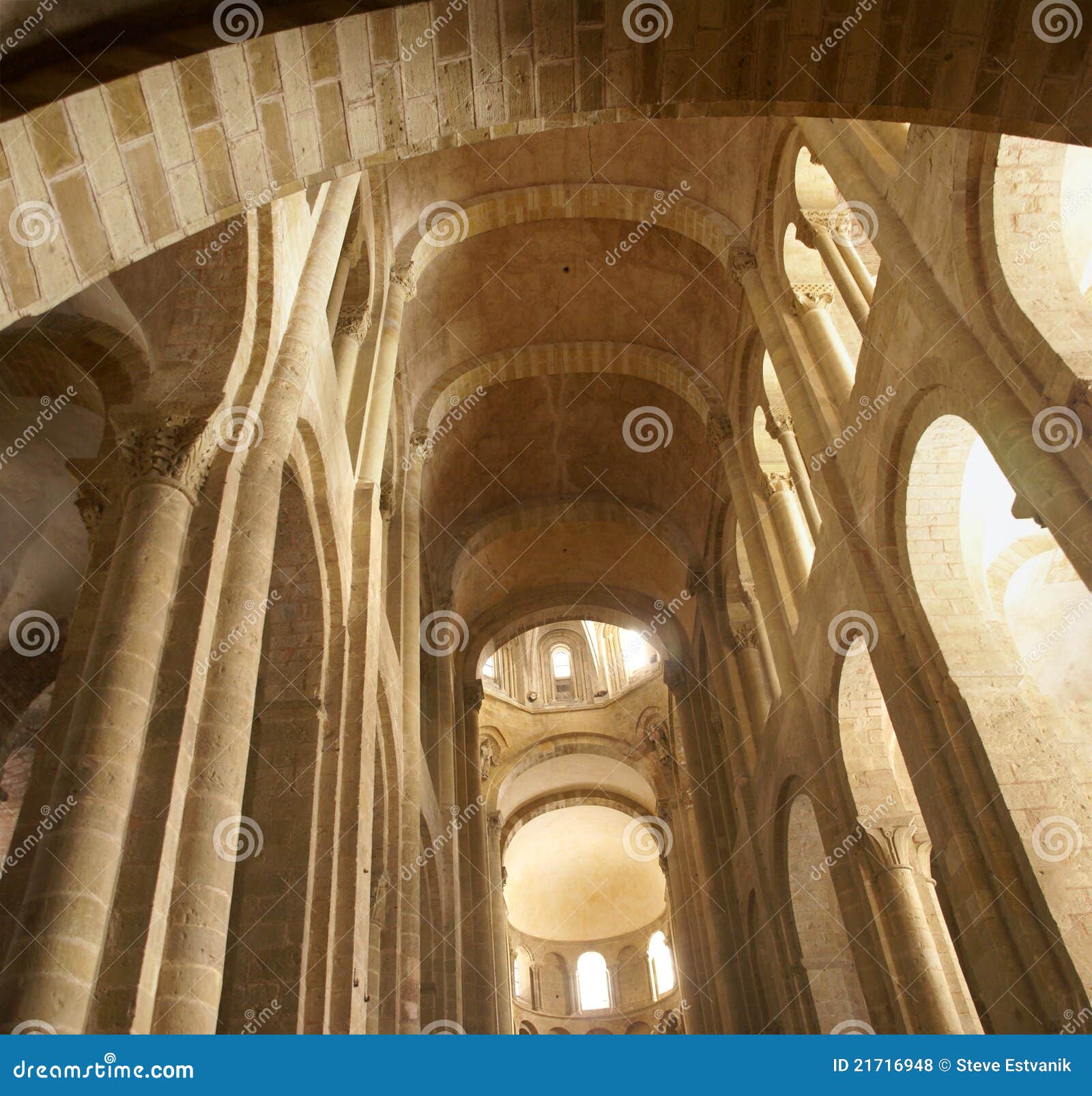 Romanesque interior stock photo. Image of columns, building - 21716948