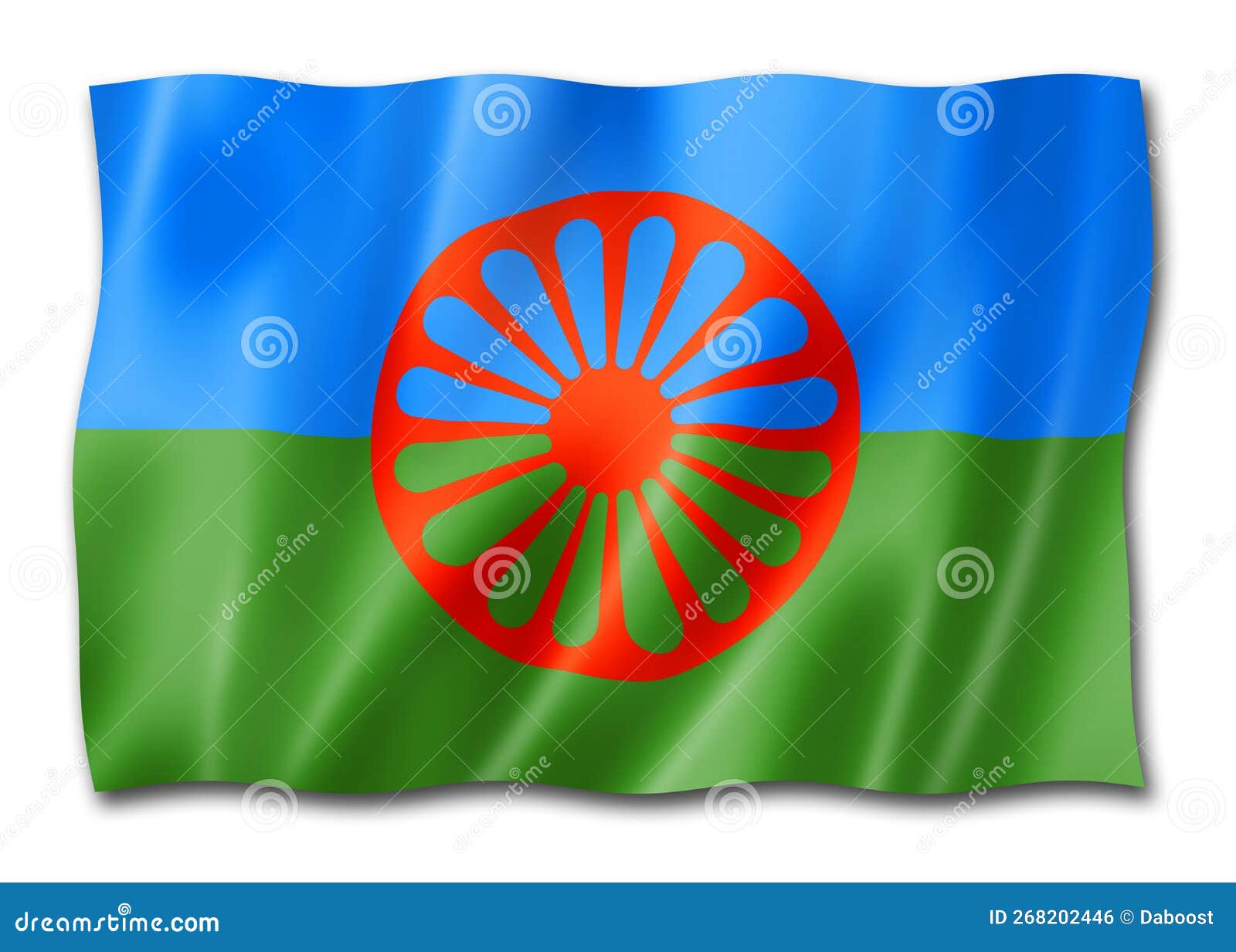 Romani people ethnic flag stock illustration. Illustration of texture ...
