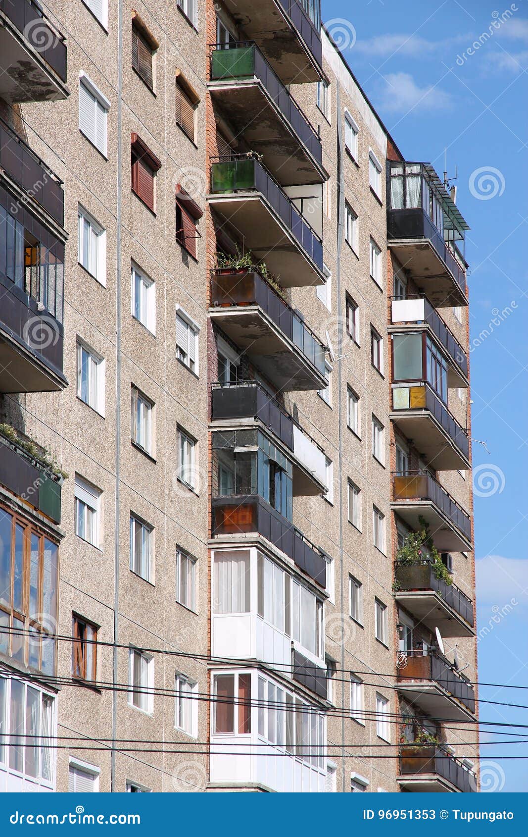 Romania apartment building stock image. Image of large - 96951353