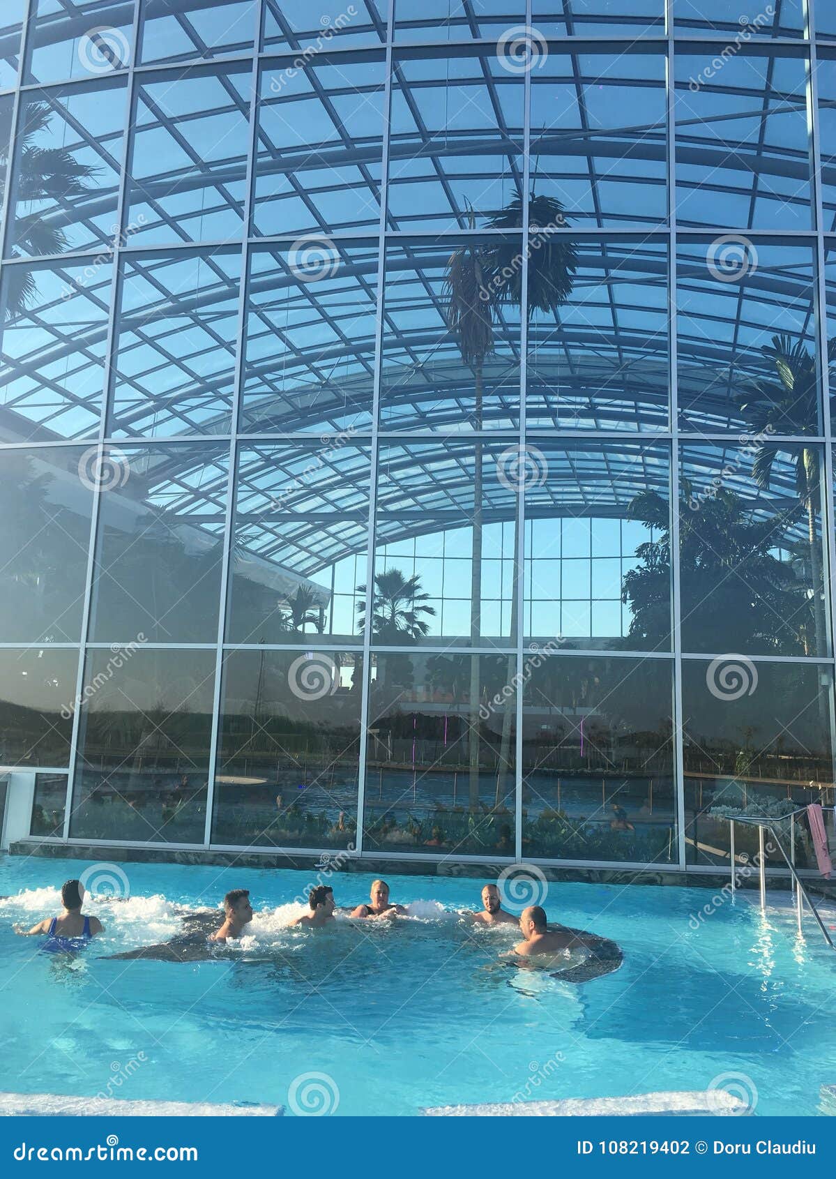 Water Pool Spa Therme Bucharest Editorial Photography - Image of magic ...