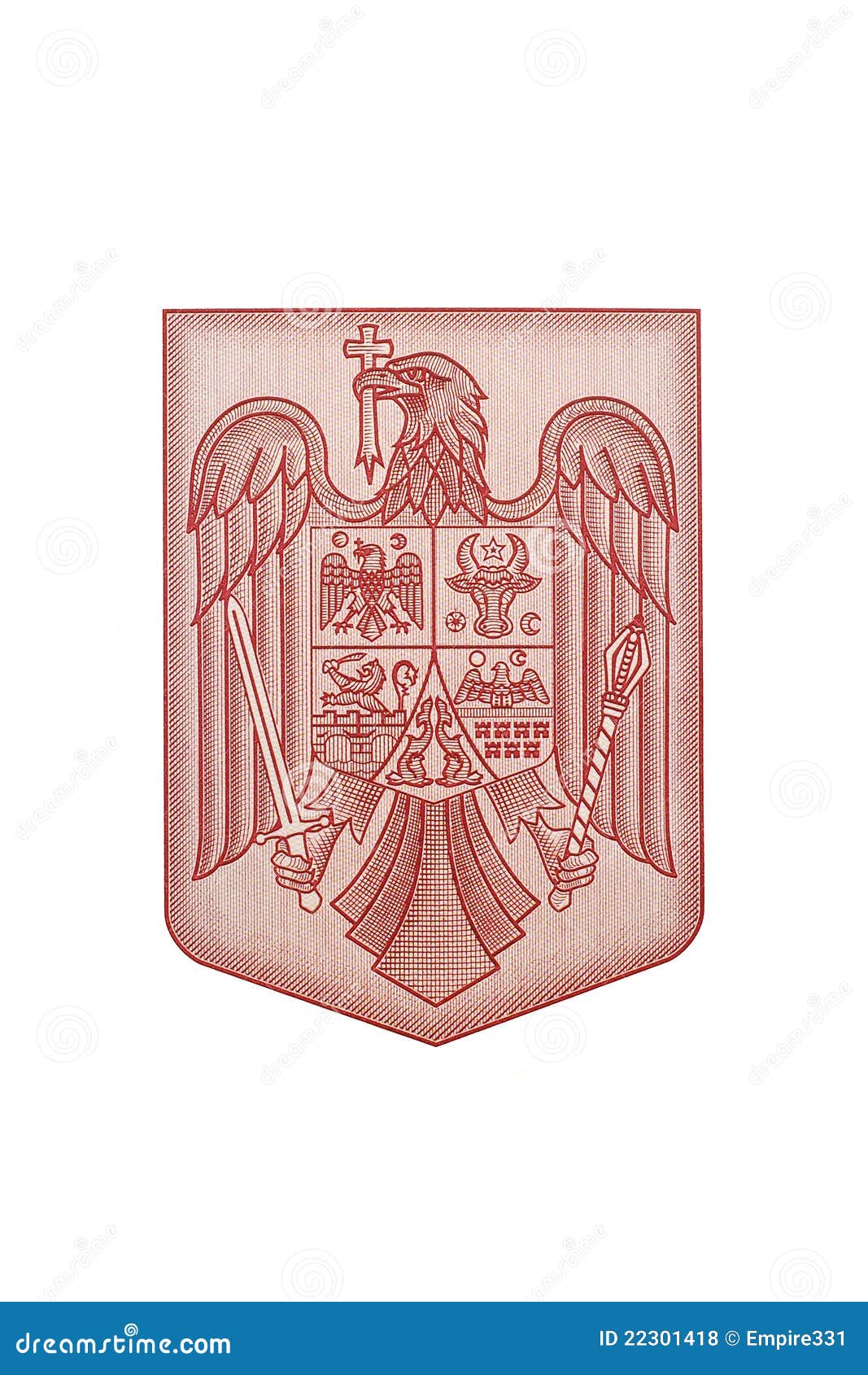 Romania emblem stock photo. Image of country, decorative - 22301418