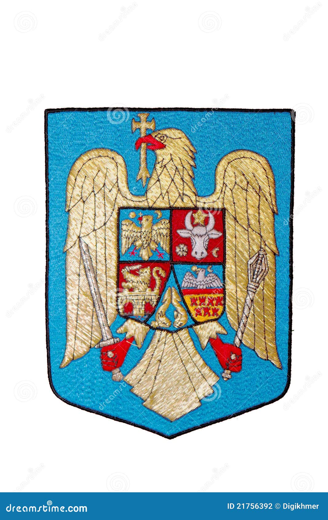 Romania Emblem Isolated On White Stock Photography - Image: 21756392