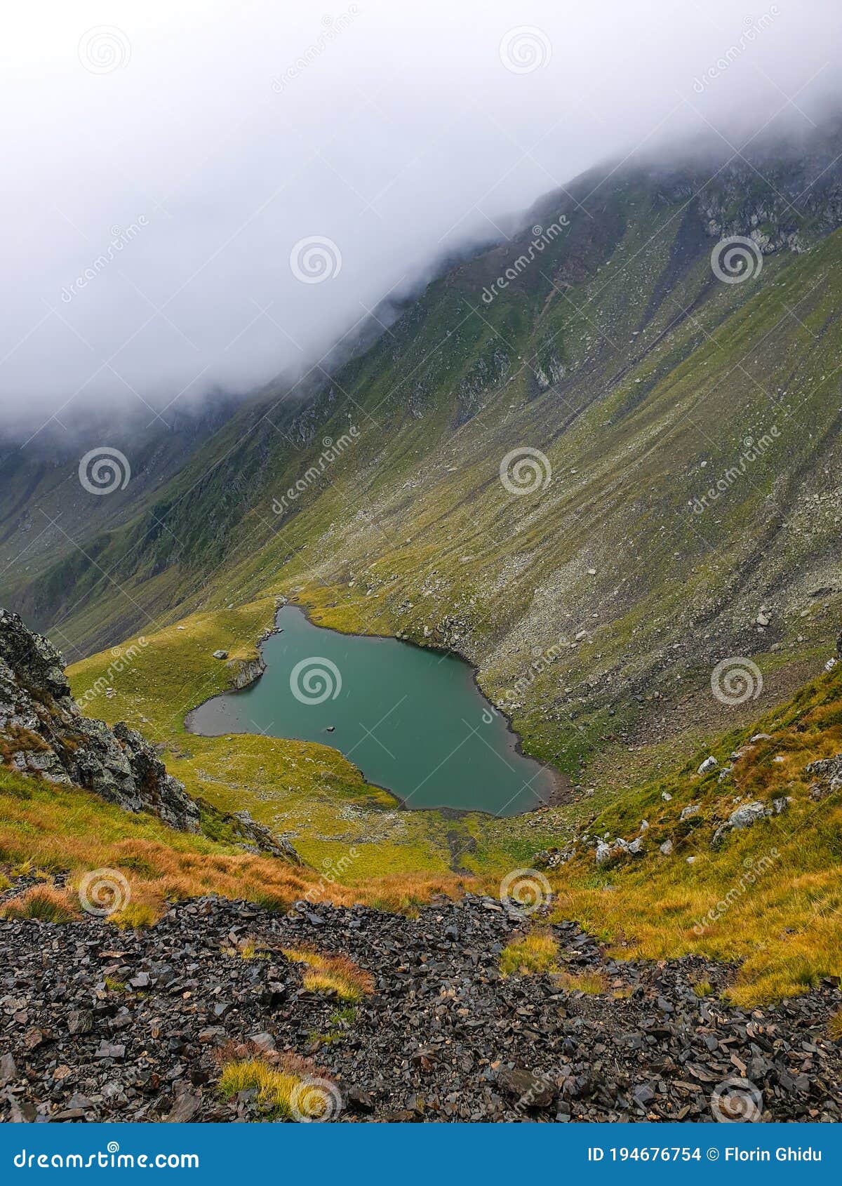 Romania, Fagaras Mountains, Avrig Lake Stock Photo - Image of highland ...