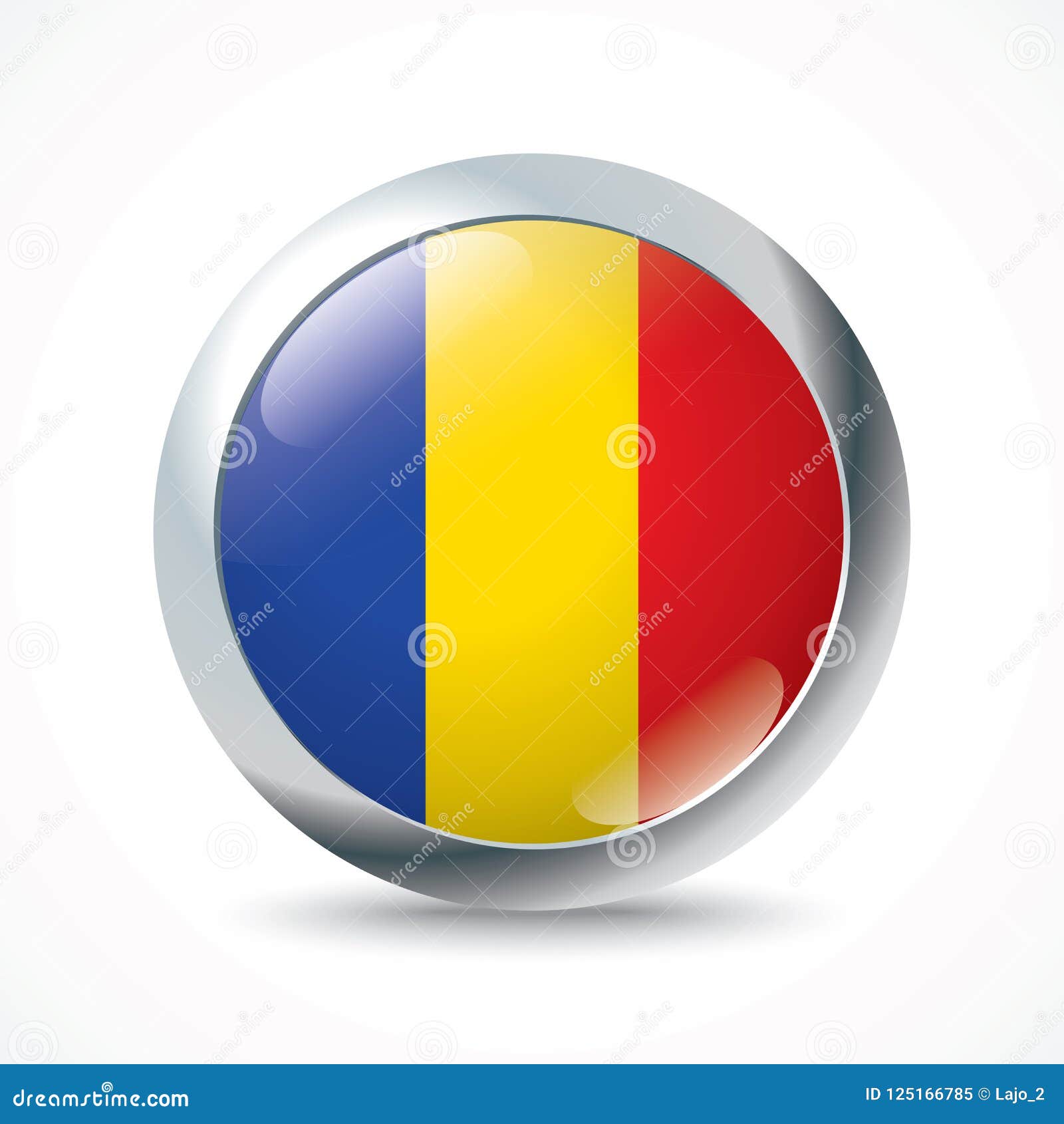 Romania flag button stock vector. Illustration of abstract - 125166785
