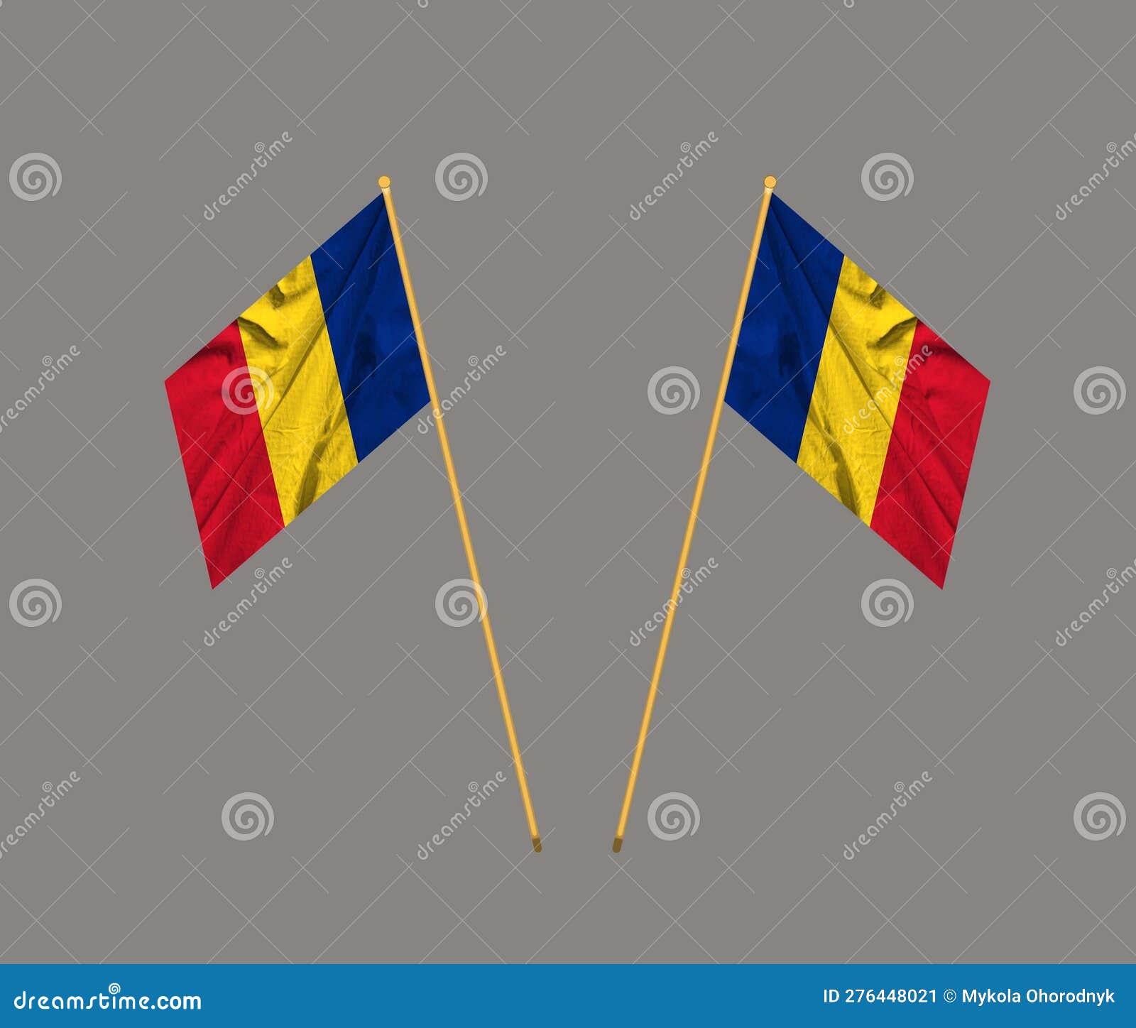 Romania Flag with Fabric Texture Stock Illustration - Illustration of ...