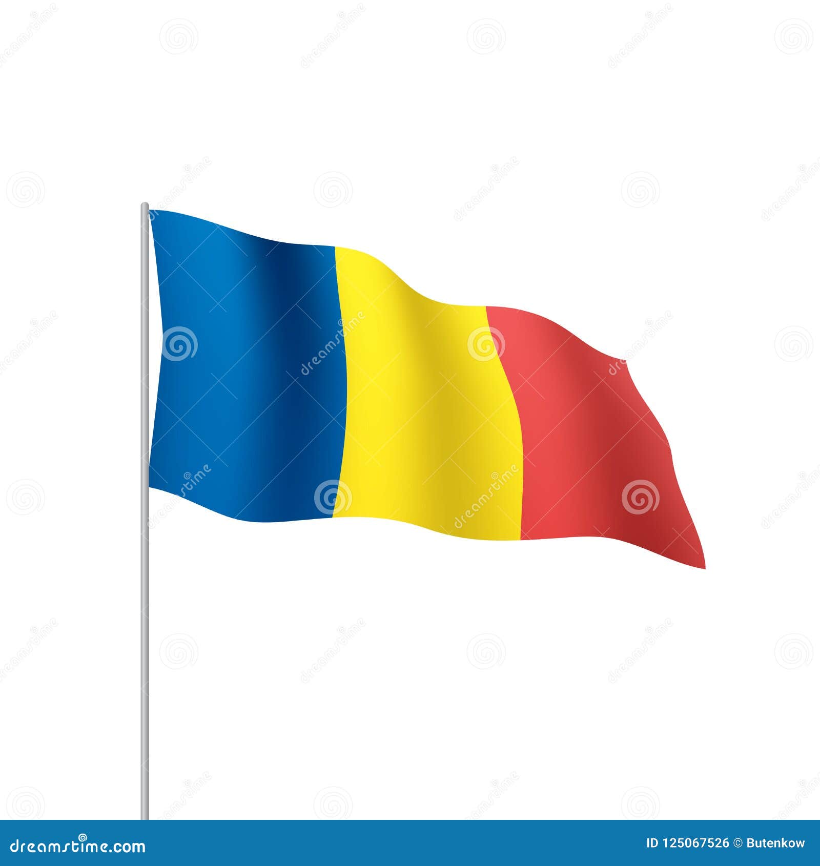 Romania Flag. A Large Group Of People Form To Create The Shape Of The ...