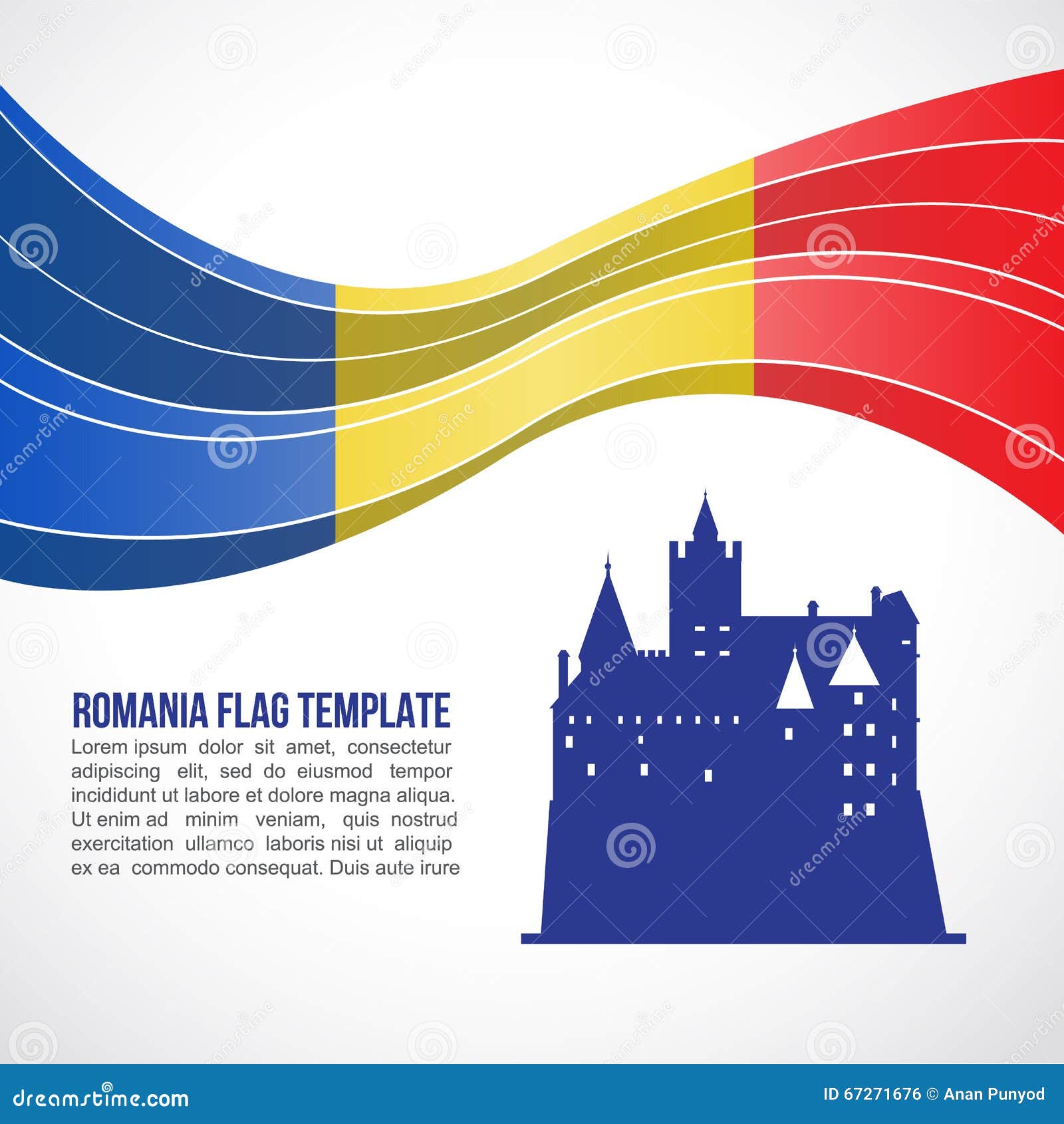 Romania, Transylvania Flat Landmarks Vector Illustration. Romania ...
