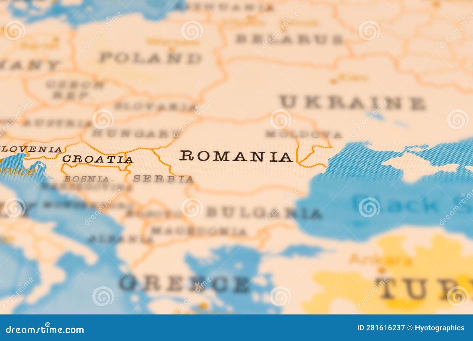 world map romania