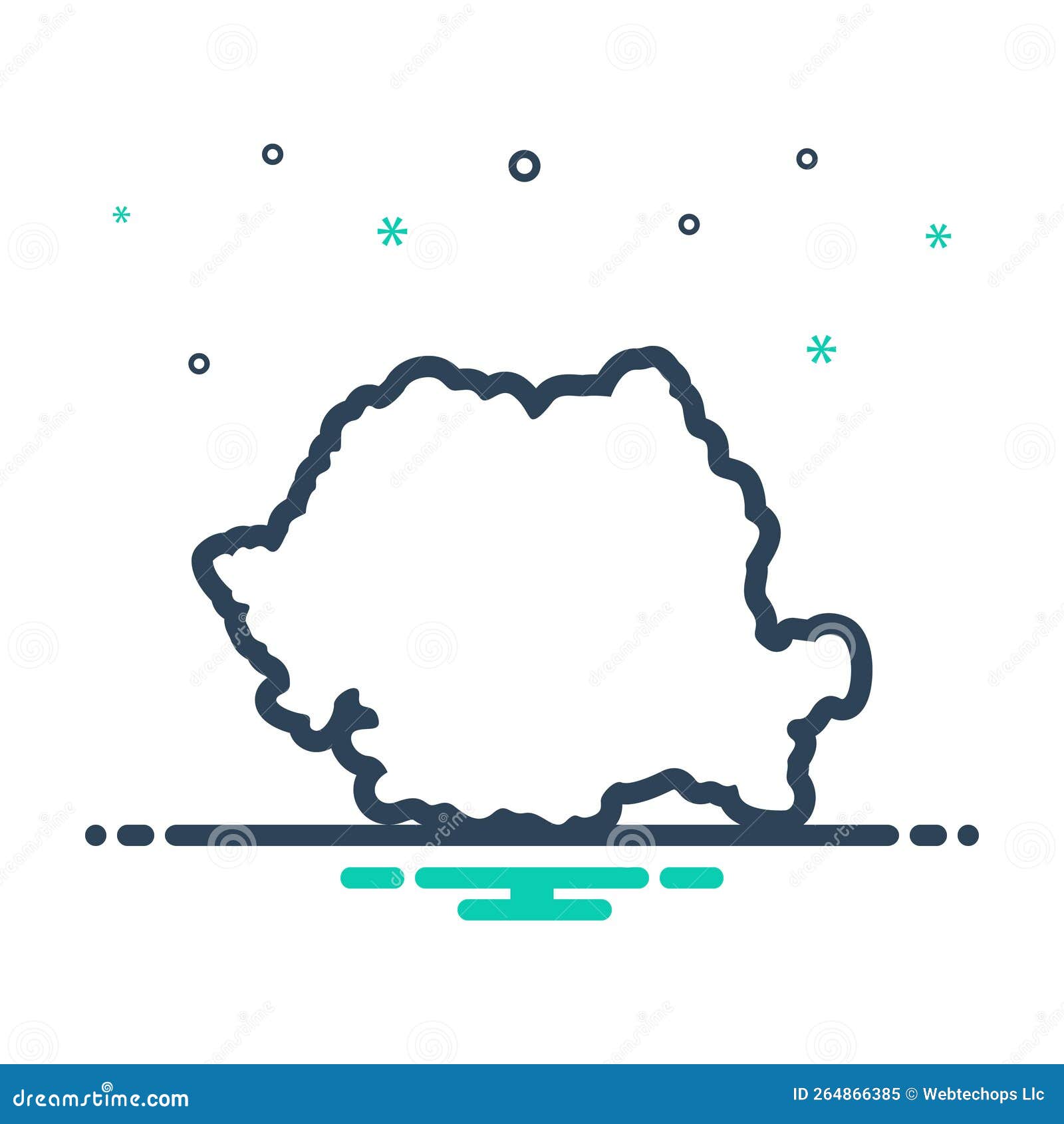 Mix Icon for Romania, Map and Country Stock Illustration - Illustration ...