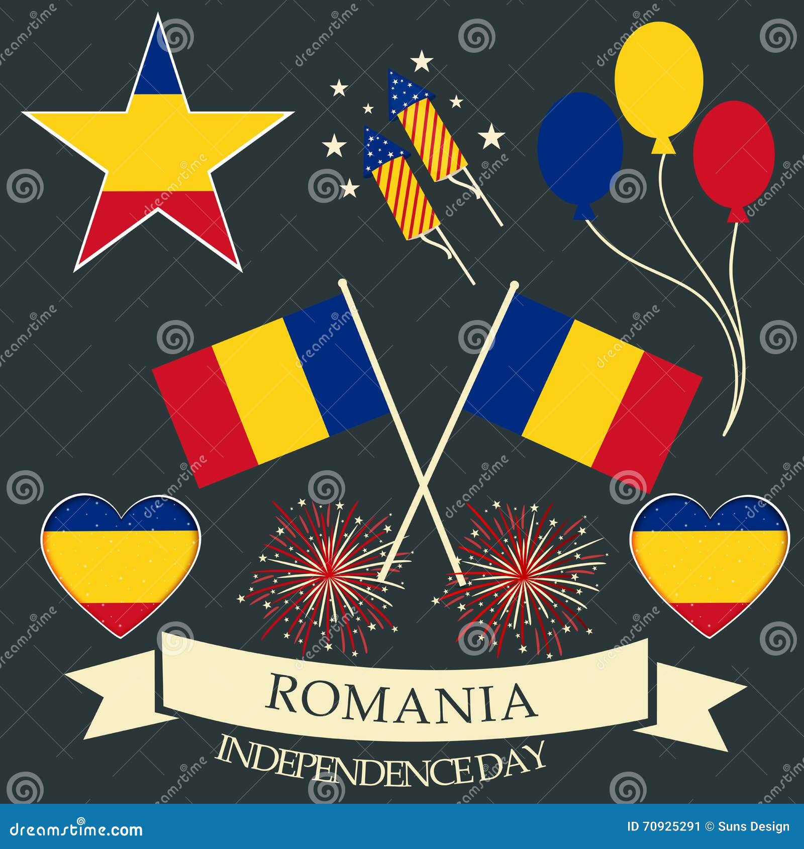 Romania Independence Day stock illustration. Illustration of graphic ...