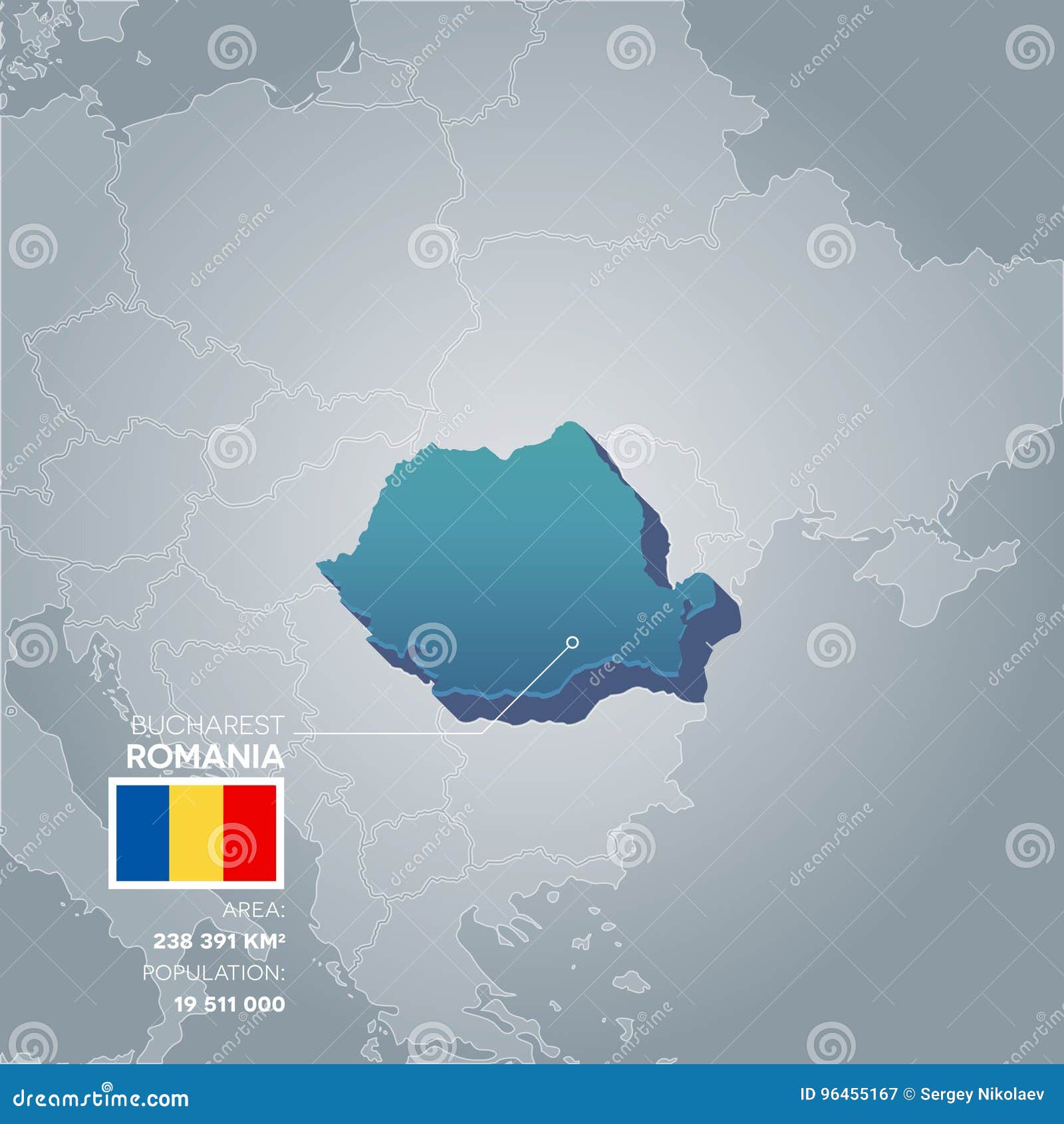 Romania information map. stock vector. Illustration of graphic - 96455167