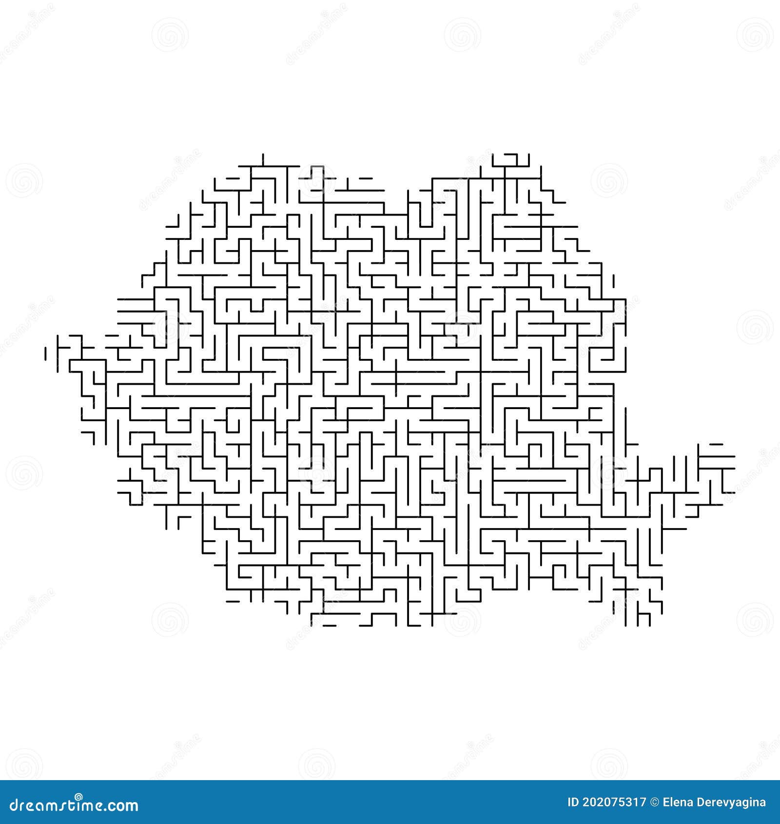 Romania Map from Black Pattern of the Maze Grid. Vector Illustration ...